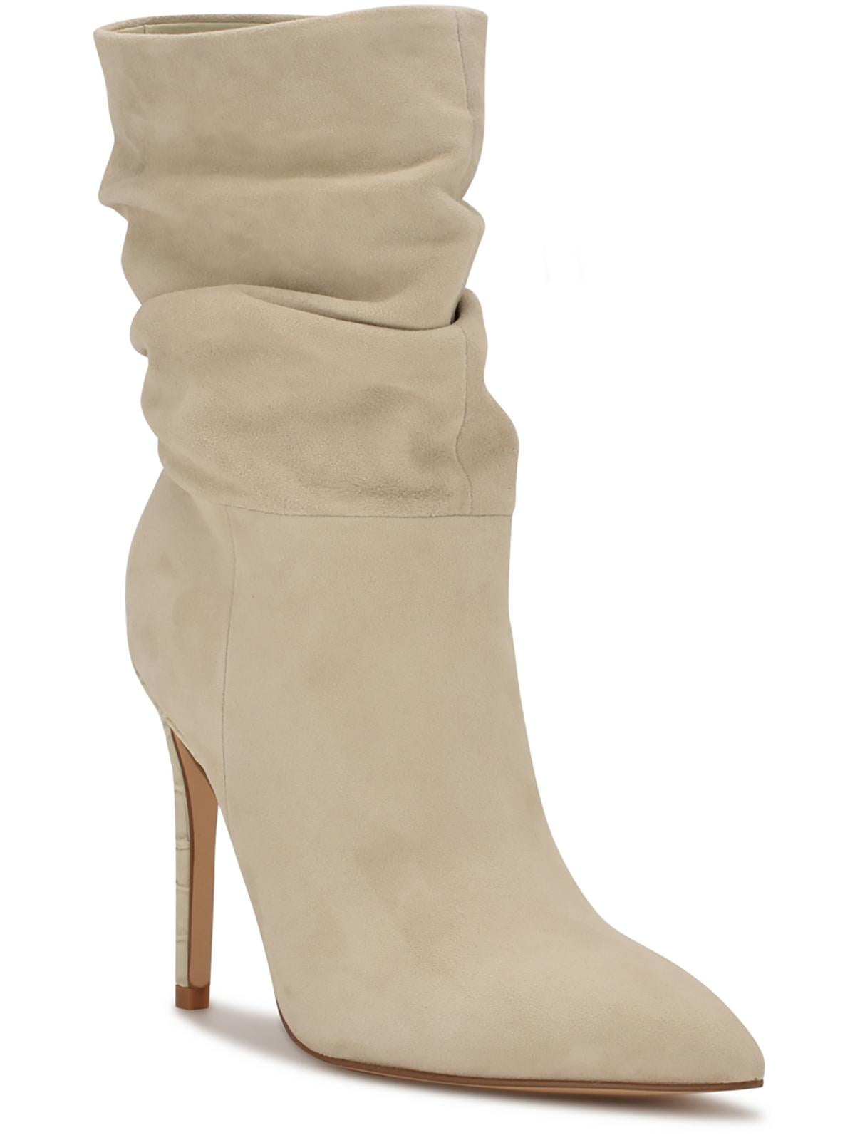 Nine West Womens JENN Suede Pointed Toe Mid-Calf Boots - Walmart.com