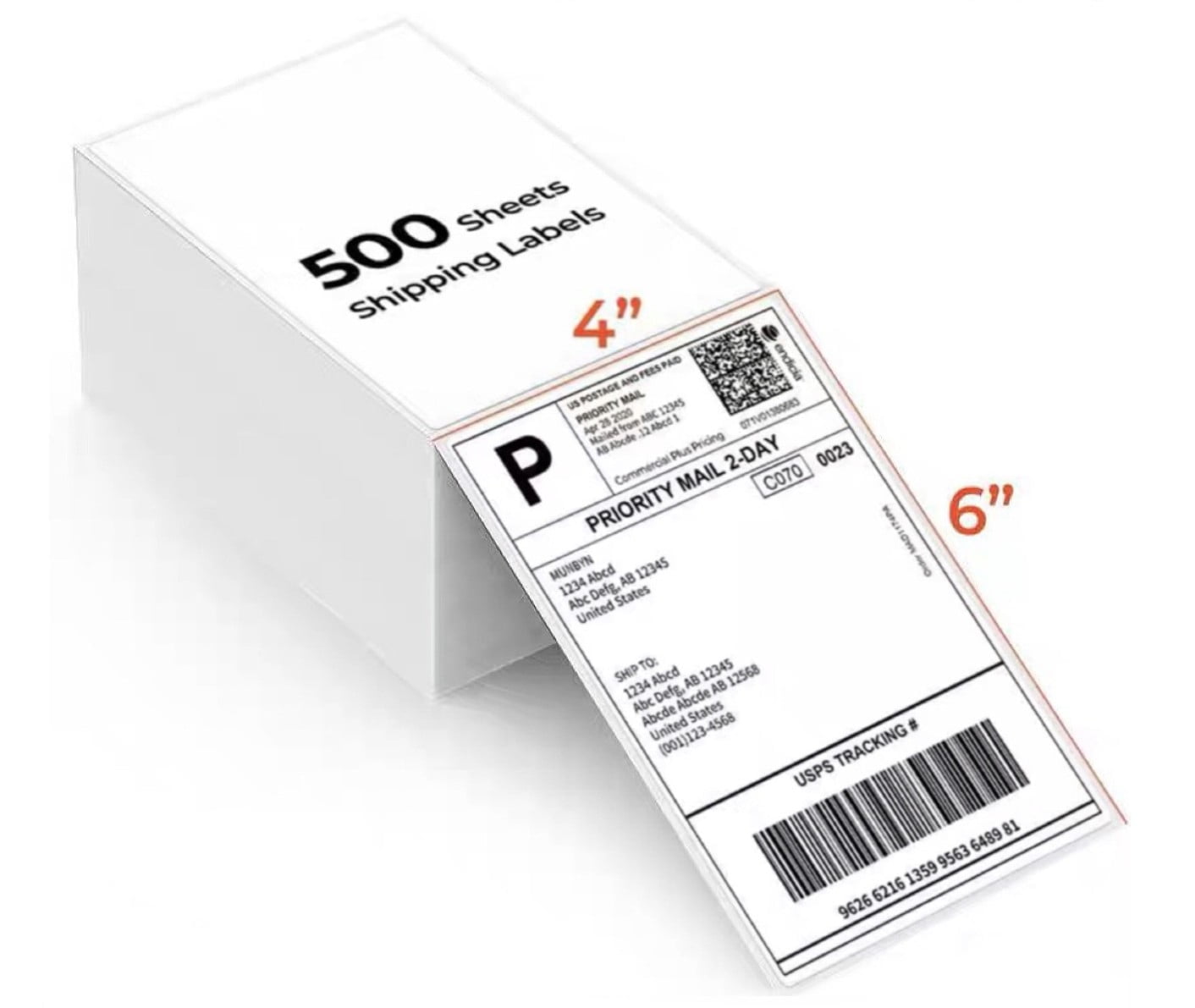 Nine Wings Direct 4"x6" Direct Shipping Labels - 500 Pack Thermal ...