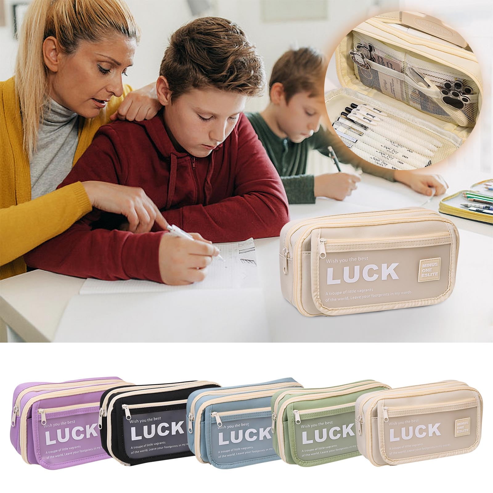 Nine-layer Large-capacity Visual Matte Flip Pencil Case, Junior High ...