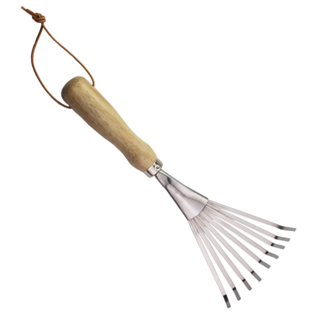 Nine-tooth Rake with Wooden Handle Deep Rooted Remover - Walmart.com