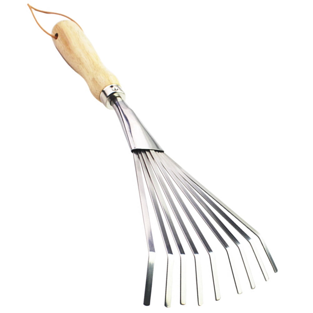 Nine-tooth Rake with Wooden Handle Garden Tool Set - Walmart.com