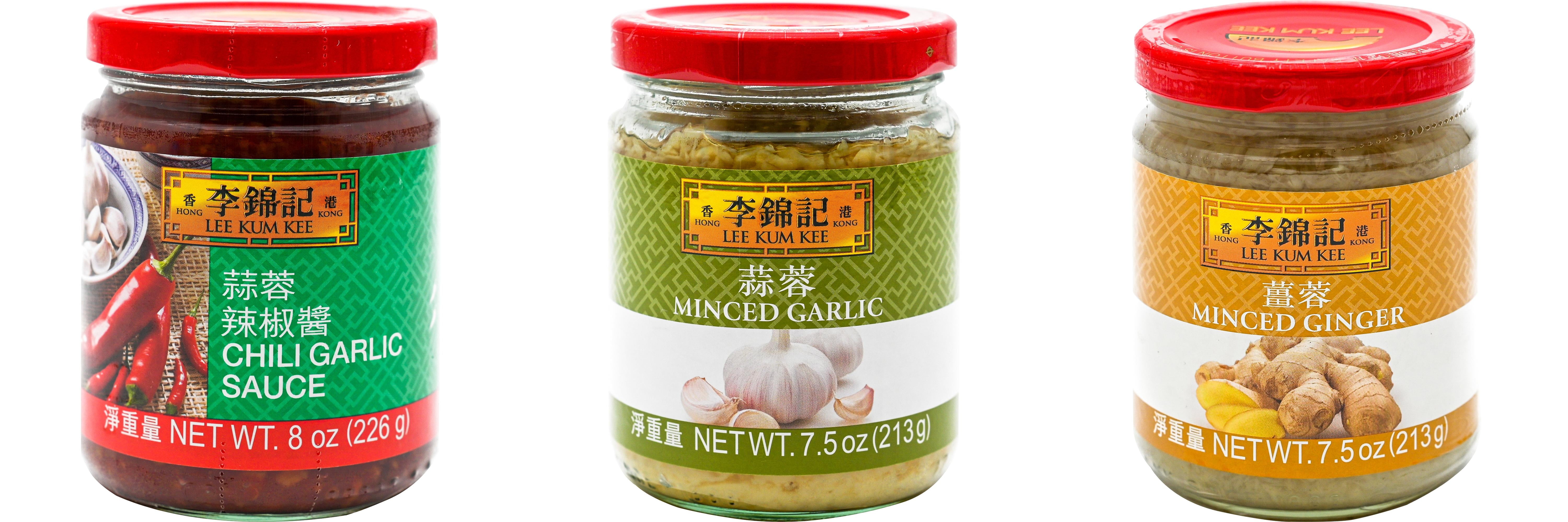 NineChef Brand Spoon Plus 3 Pack Lee Kum Kee Cooking Sauce, 3 Flavors(Chili Garlic Sauce,Minced ...