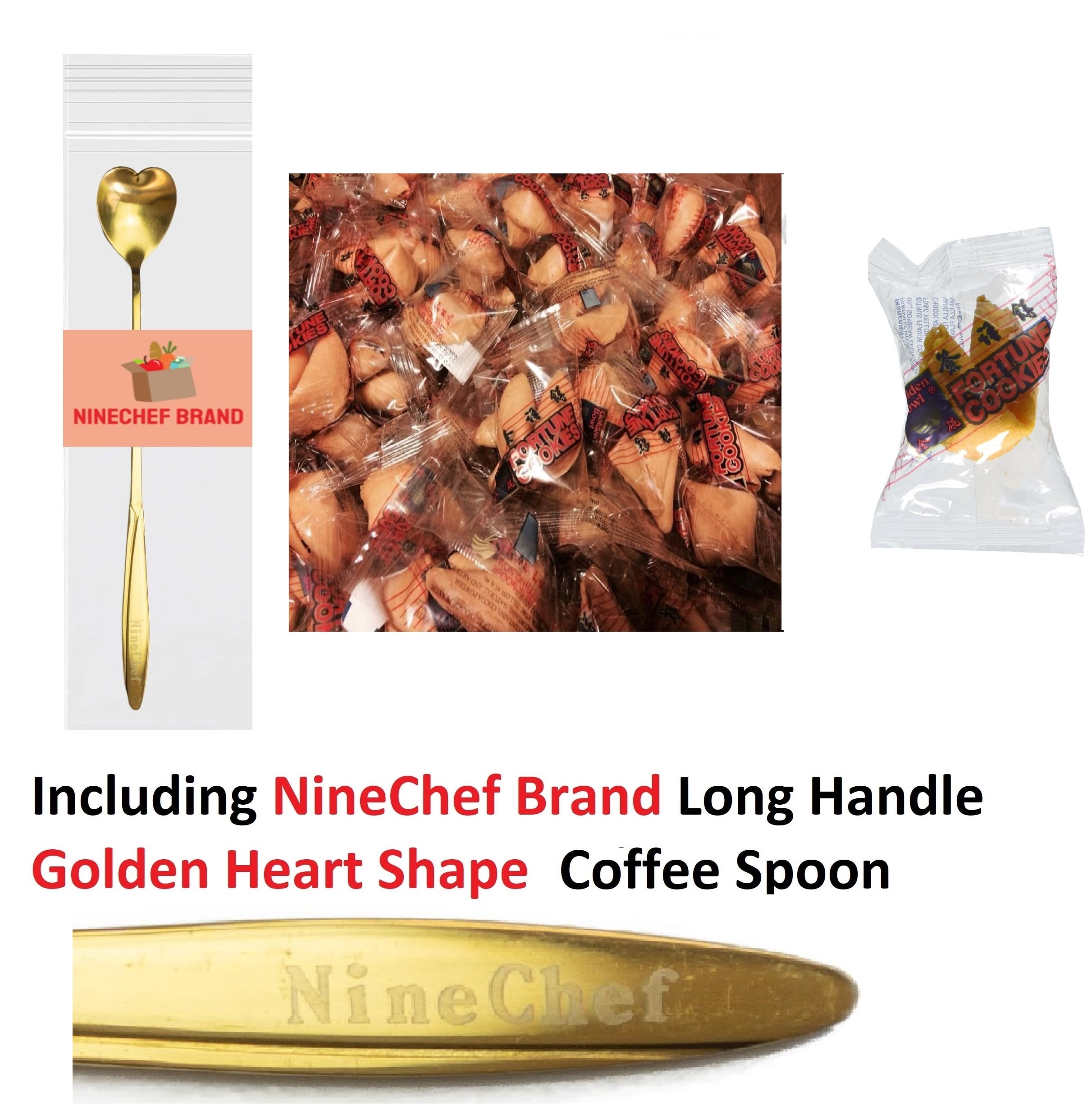 NineChef Bundle - 100 Traditional Fortune Cookies Individually Wrapped ...