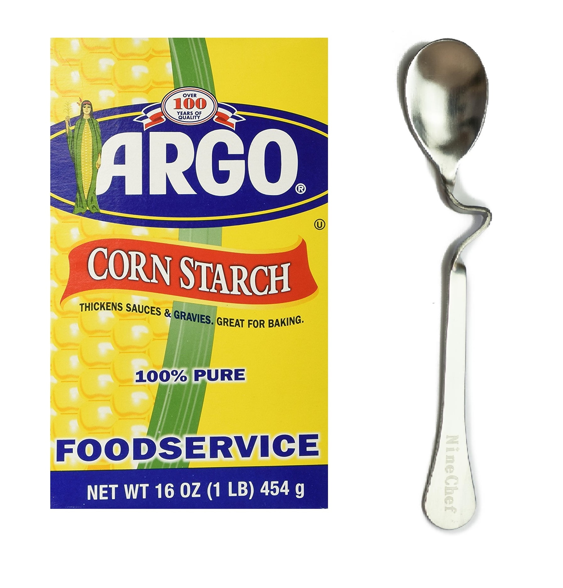 NineChef Bundle - Argo 100% Pure Gluten Free Corn Starch - 16oz with ...
