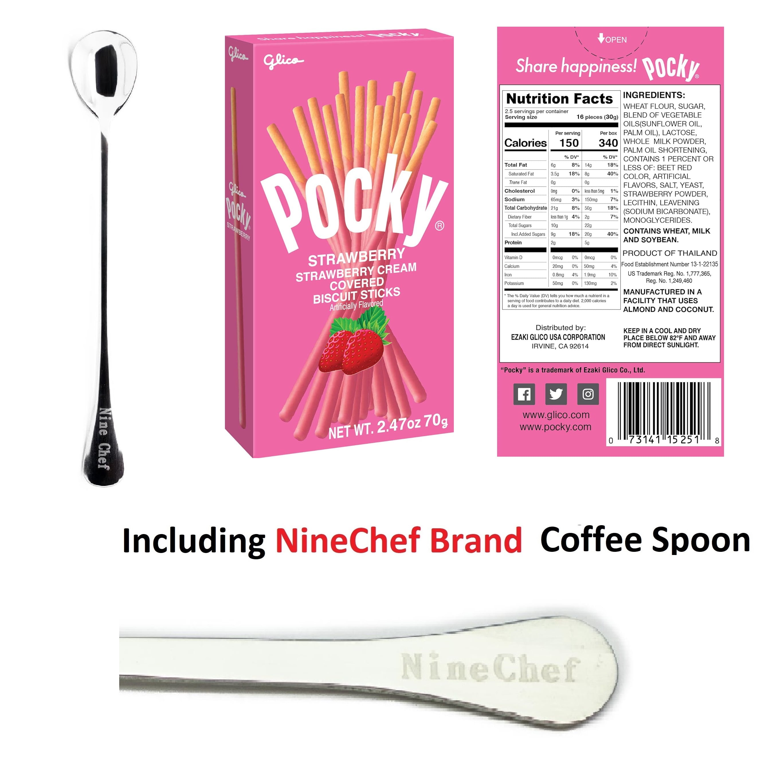 NineChef Bundle - Glico Pocky Strawberry Biscuits 2.47 oz 70g + 1 ... NineChef Bundle - Glico Pocky Strawberry Biscuits 2.47 oz 70g + 1 ...