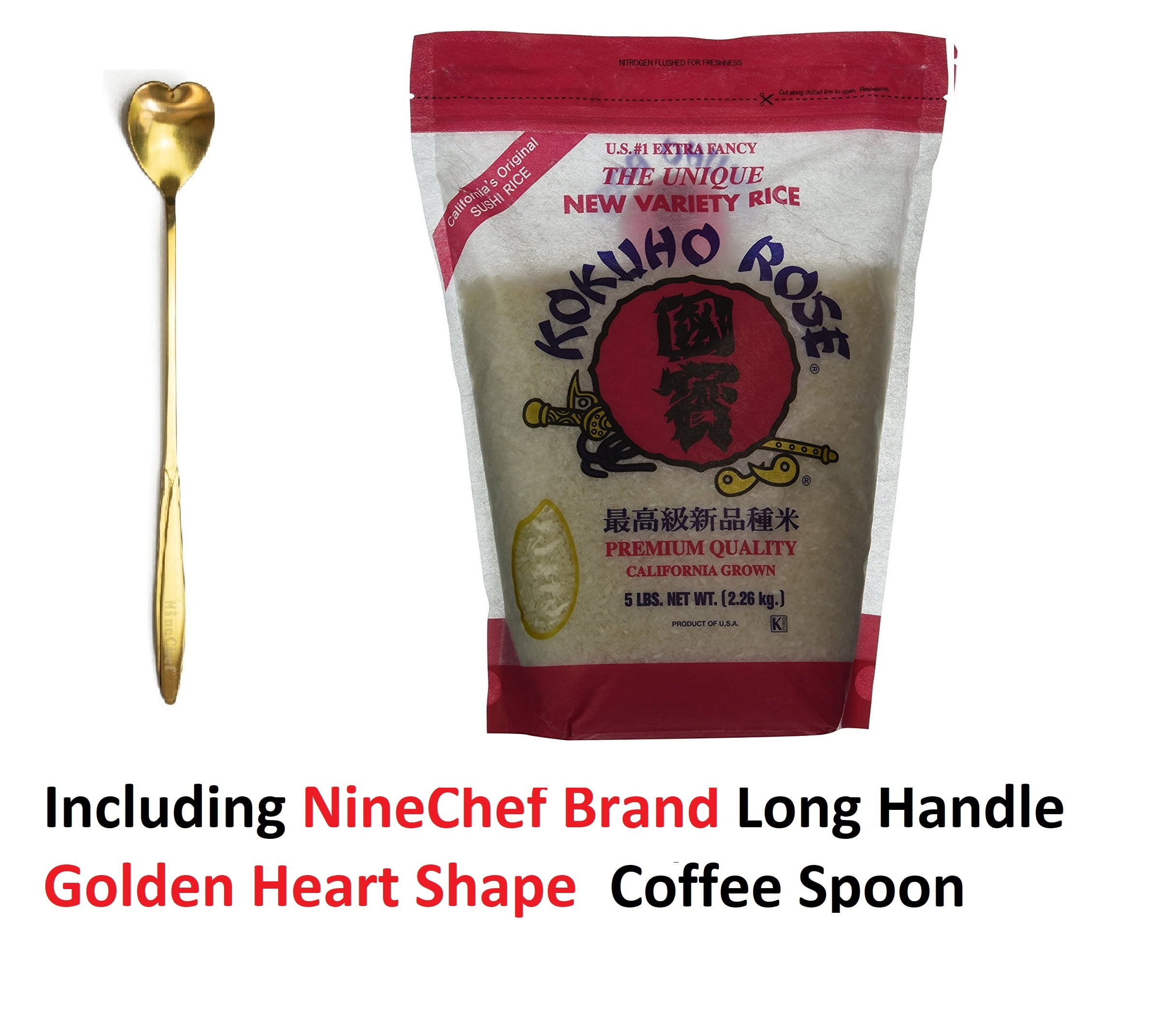 NineChef Bundle - Kokuho Rose Rice 5 lb Best Sushi Rice + 1 NineChef ...