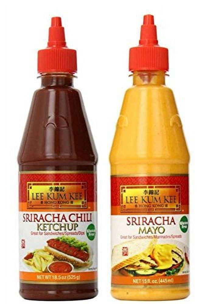 NineChef Bundle - Lee Kum Kee Gluten Free Sriracha Condiment 2 Flavor ...