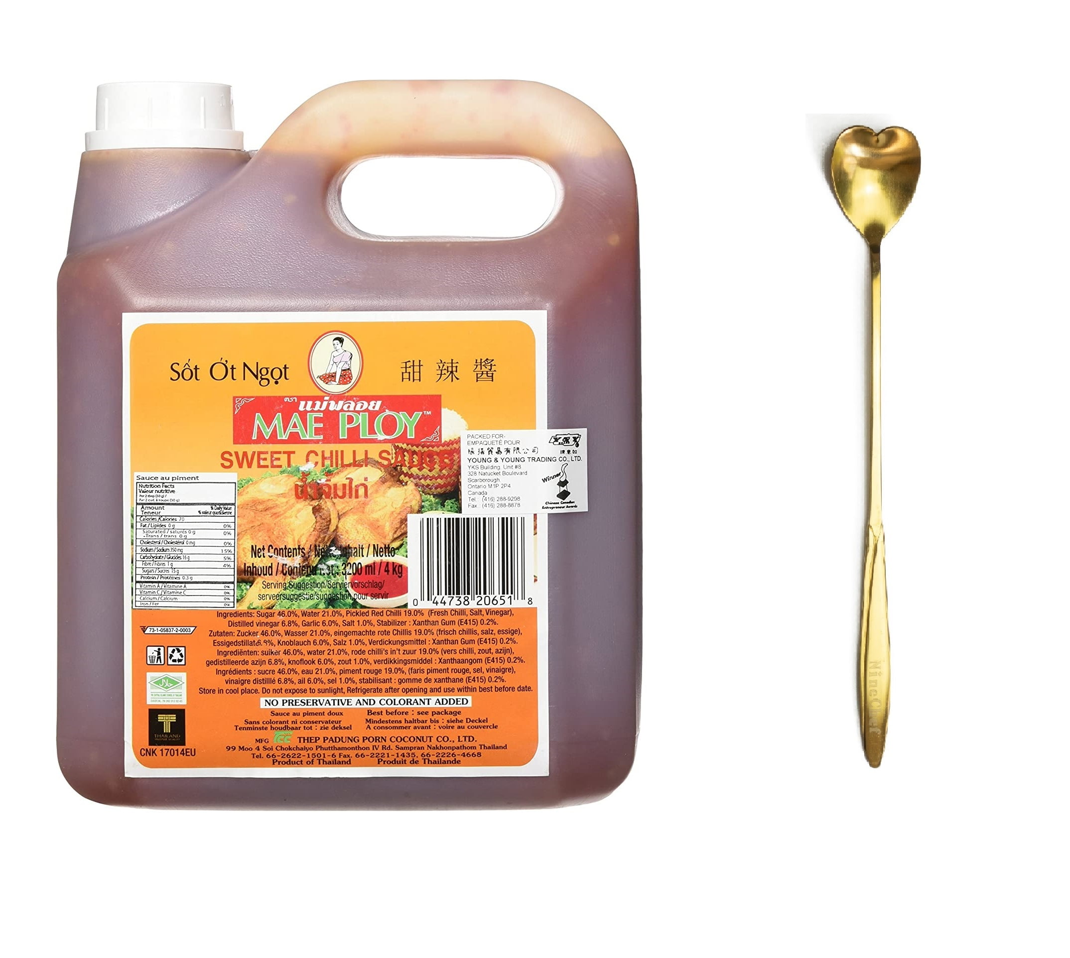 Mae Ploy Thai Sweet Chilli Sauce (4kg, 8.8lb) with NineChef Coffee ...