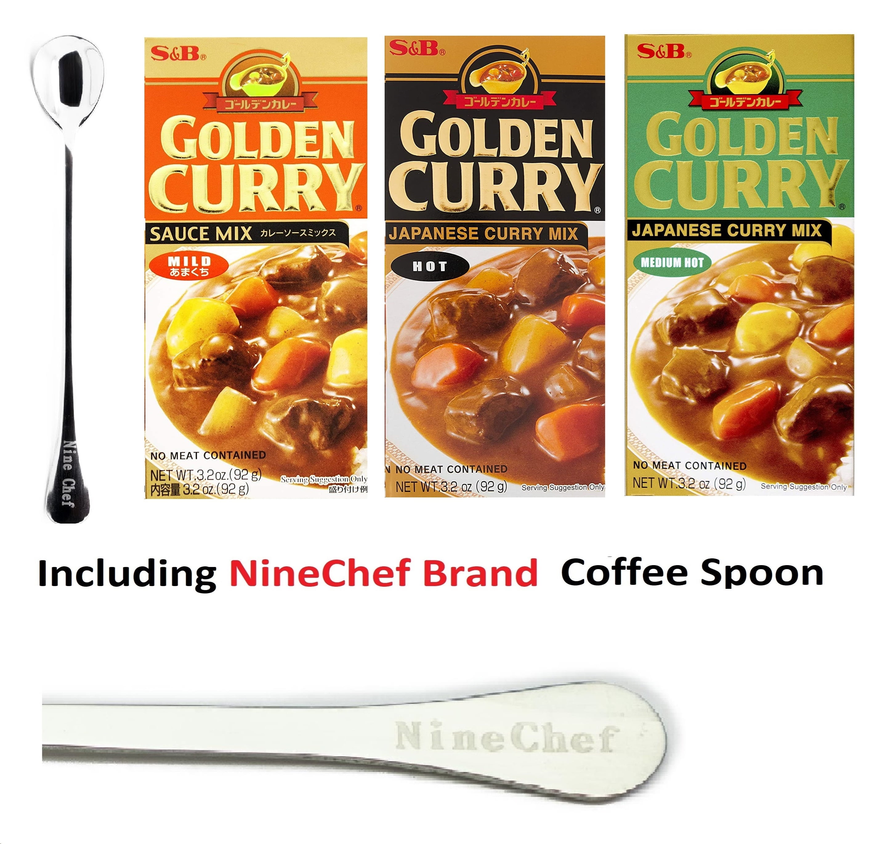 NineChef Bundle - SB Golden Curry Sauce Mix 3.2 Oz total 3 packs (Mild ...