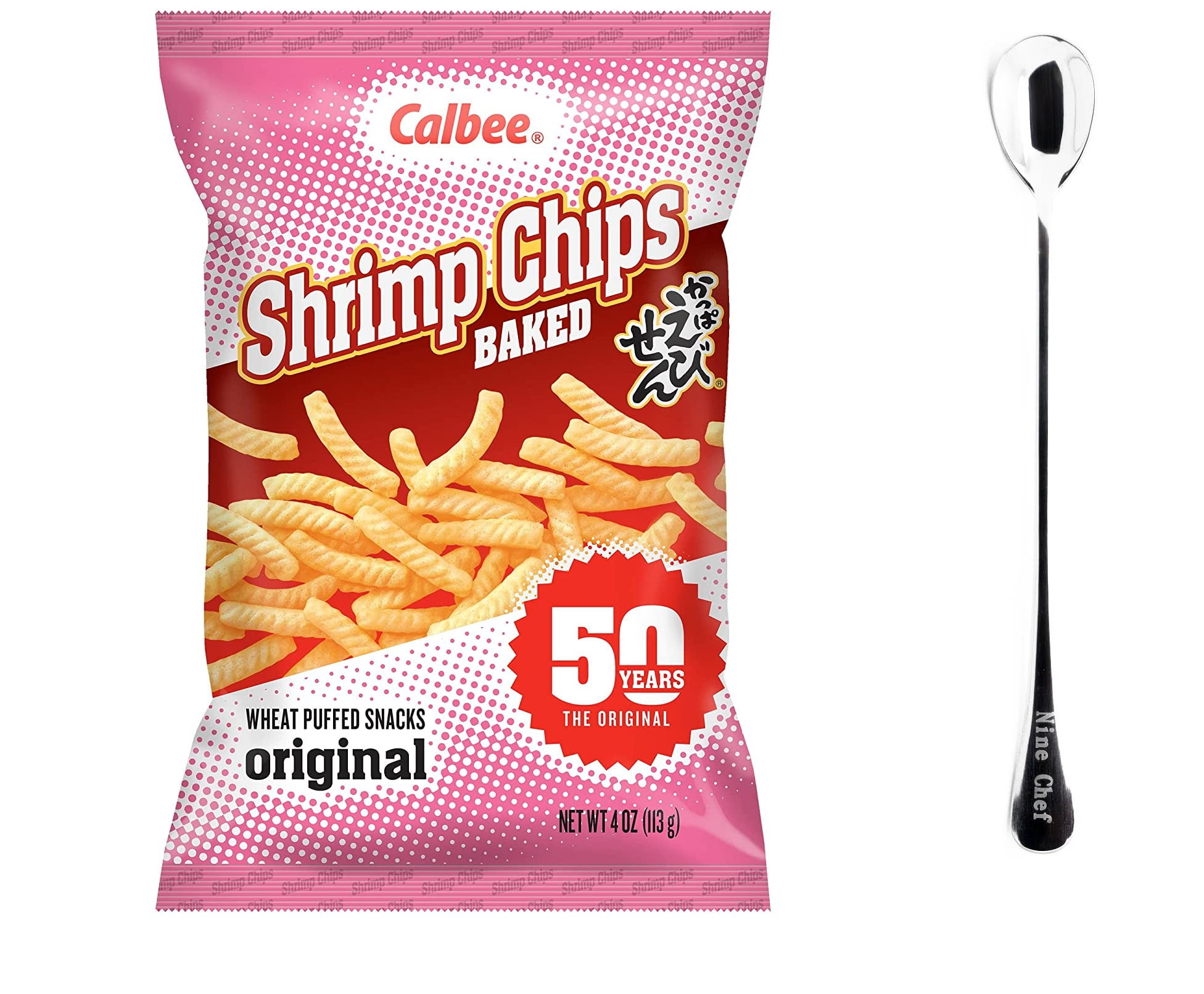 NineChef Calbee Bundle - Shrimp Flavored Chips 4 oz with Long Handle ...