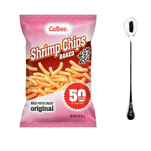 NineChef Calbee Bundle - Shrimp Flavored Chips 4 oz with Long Handle ...