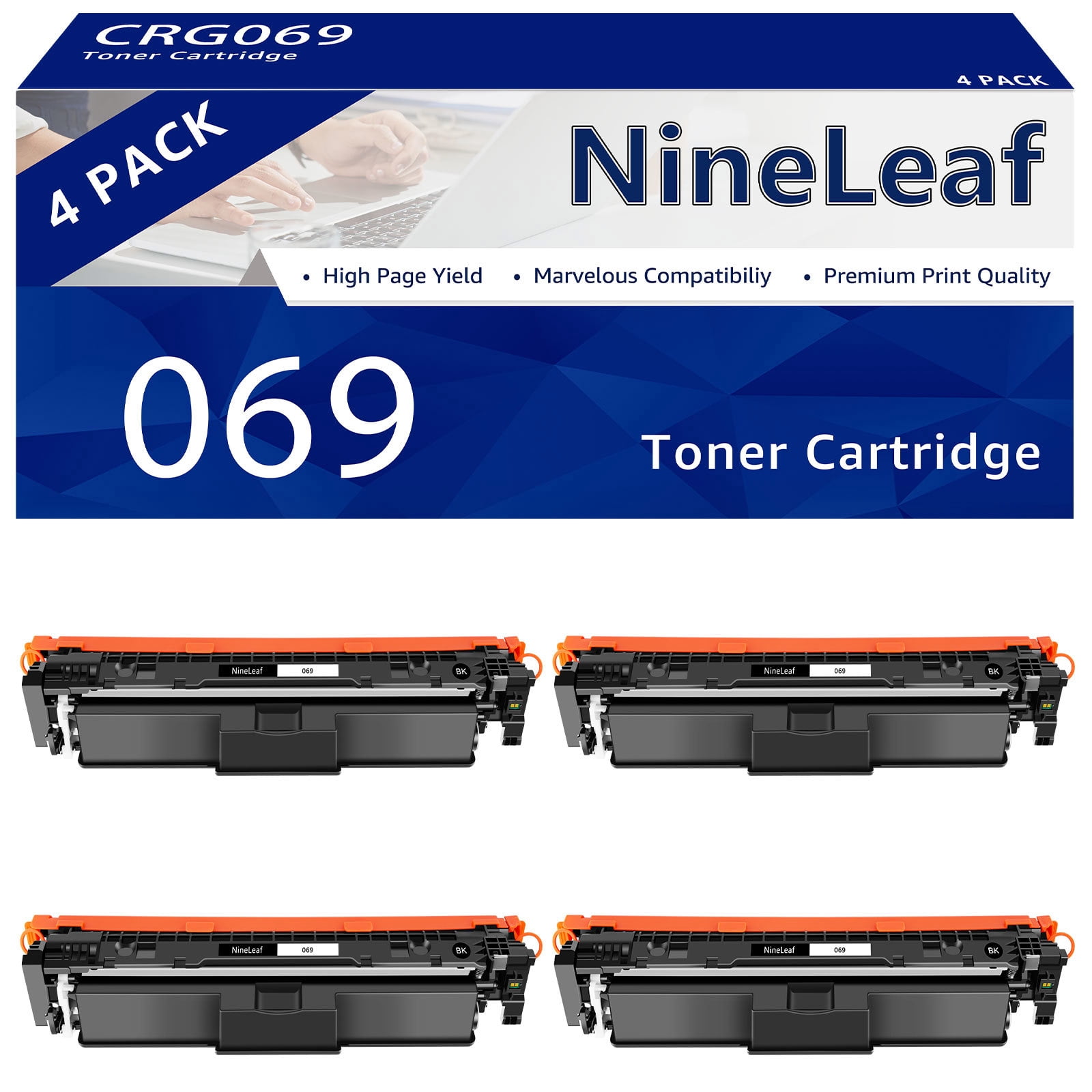 NineLeaf 069 CRG069 Black High-Yield Compatible Toner Cartridge ...