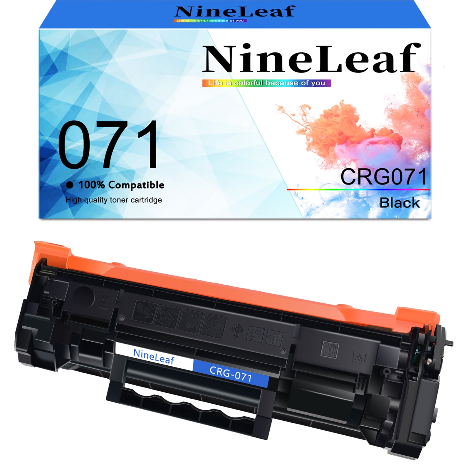 NineLeaf 071 Compatible Toner Cartridge Replacement for Canon 071 Black ...