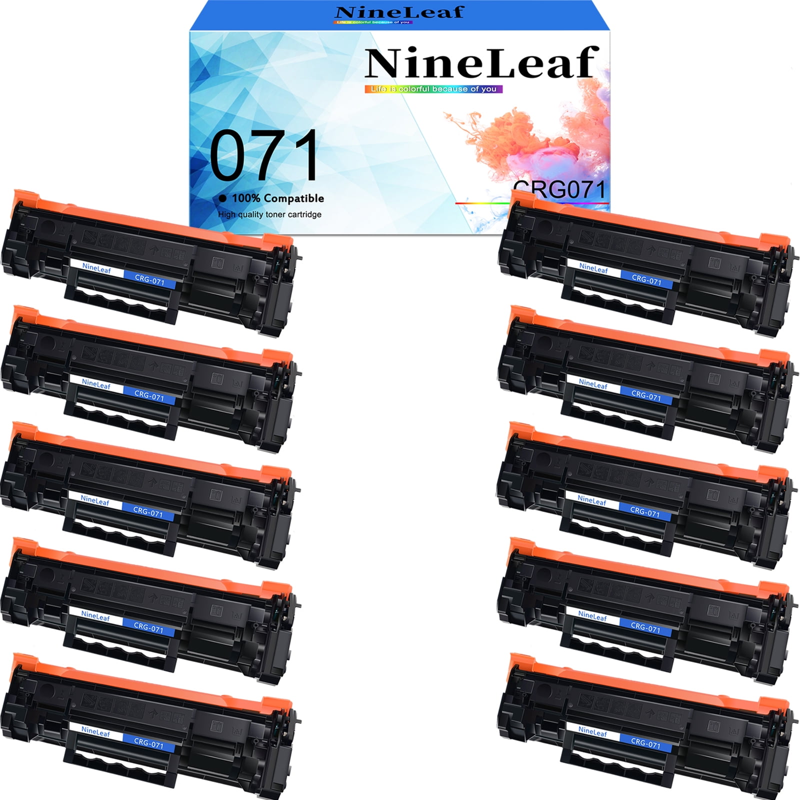 NineLeaf 071 Compatible Toner Cartridge Replacement for Canon 071 Black ...