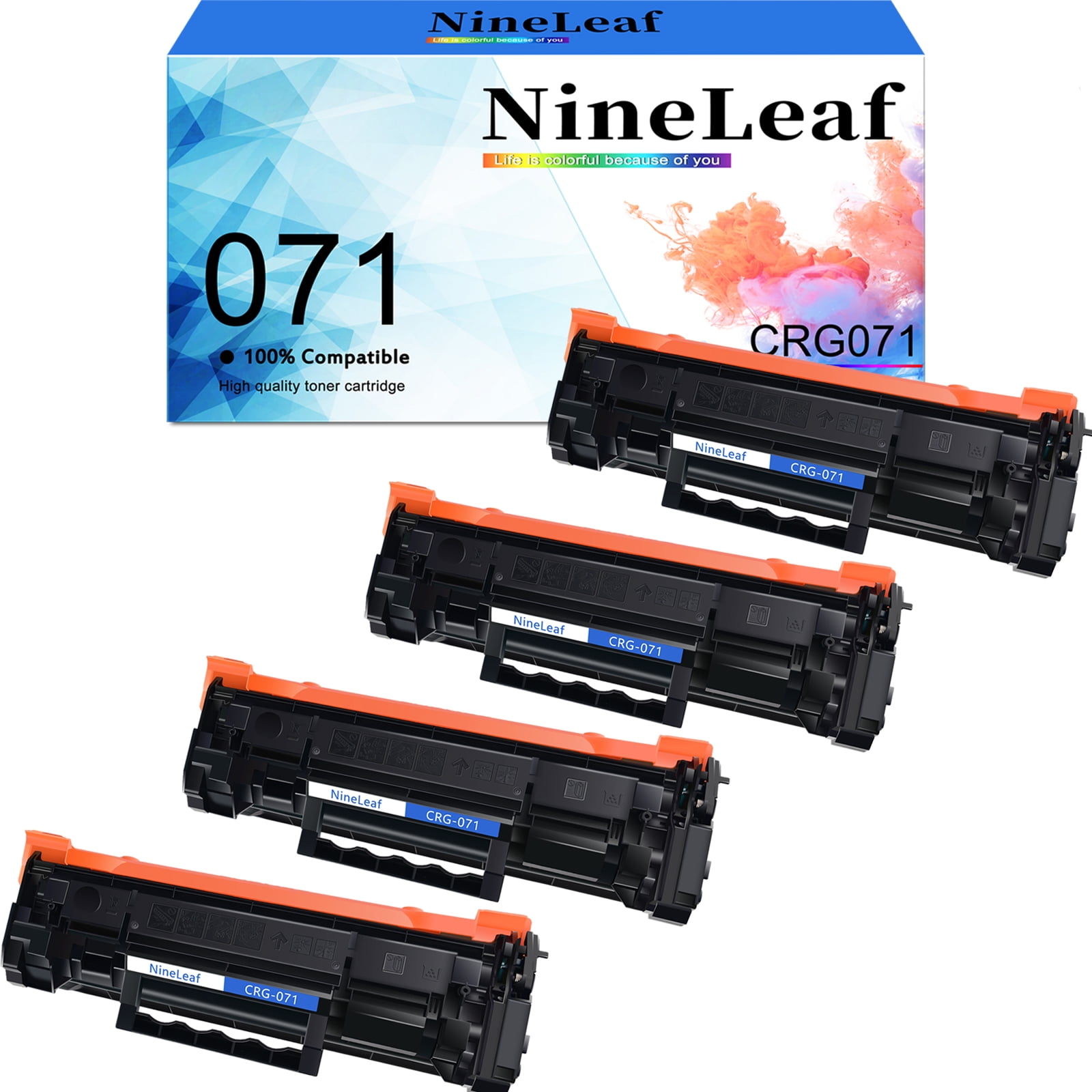 NineLeaf 071 Compatible Toner Cartridge Replacement for Canon 071 Black ...