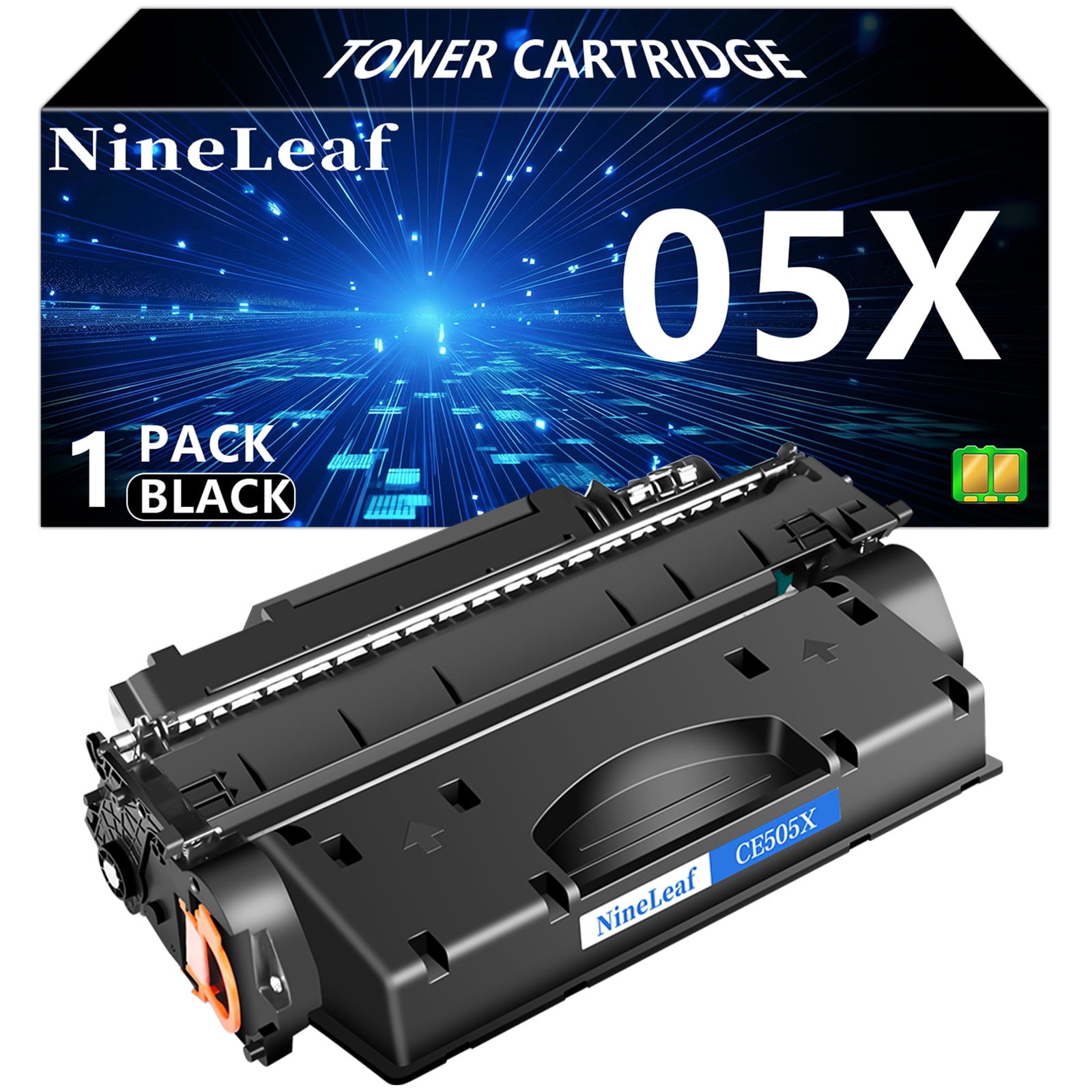 NineLeaf 1-Pack 05X CE505X Compatible Toner Cartridge Replacement for ...