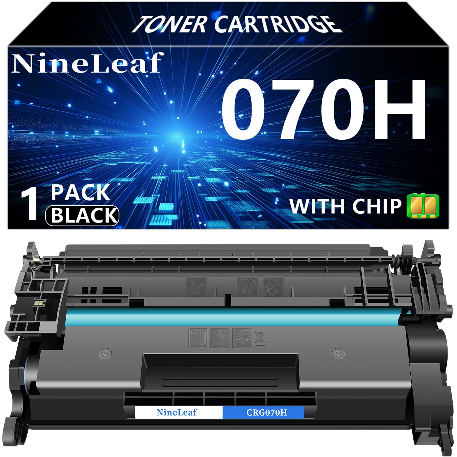 NineLeaf 1-Pack 070H CRG070H Compatible Toner Cartridge Replacement for ...