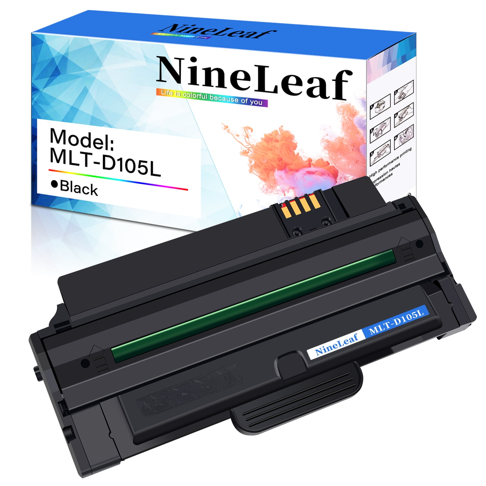 NineLeaf 1 Pack Black High Yield Compatible Toner Cartridge Replacement ...