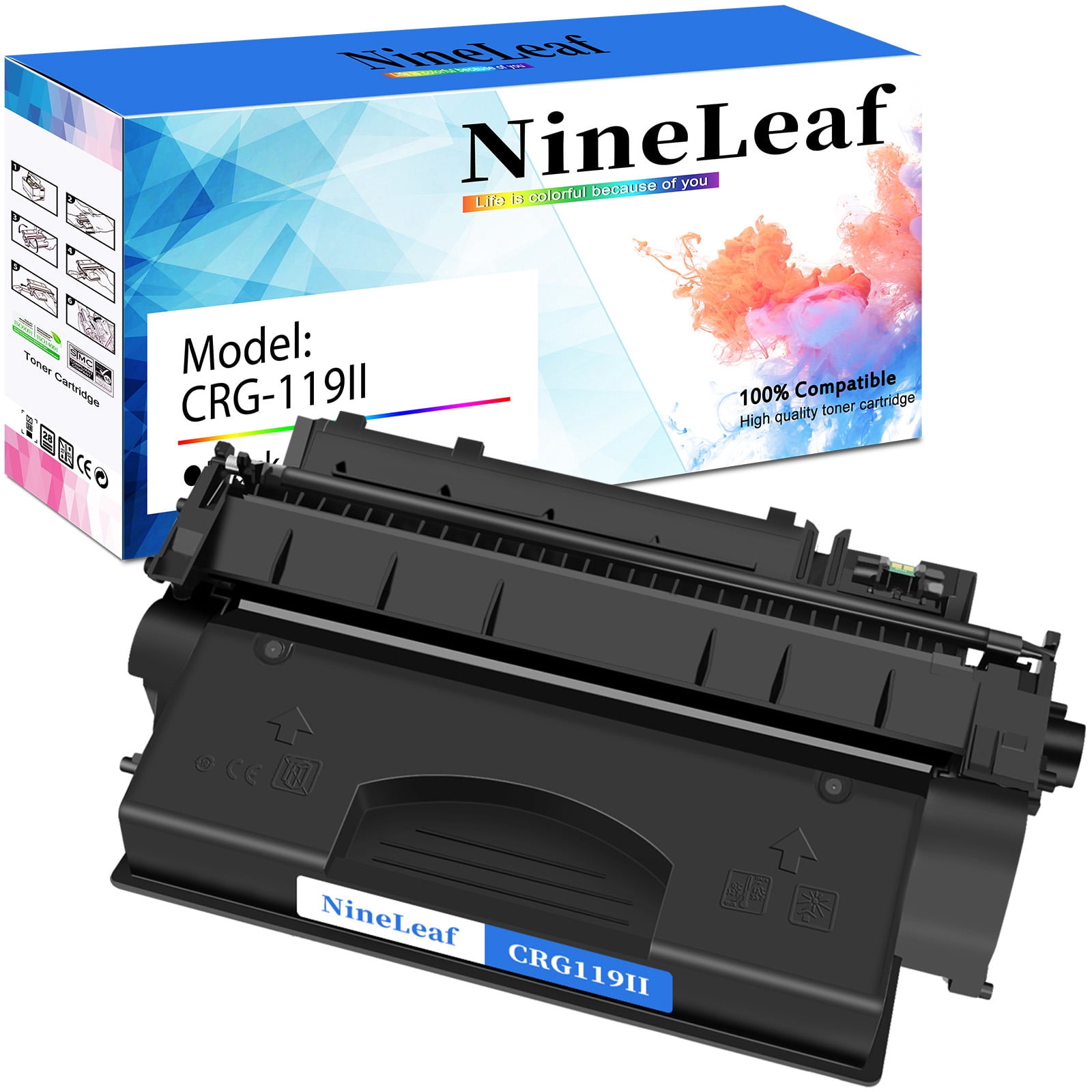 NineLeaf 1-Pack CRG119II Compatible Toner Cartridge Replacement for ...