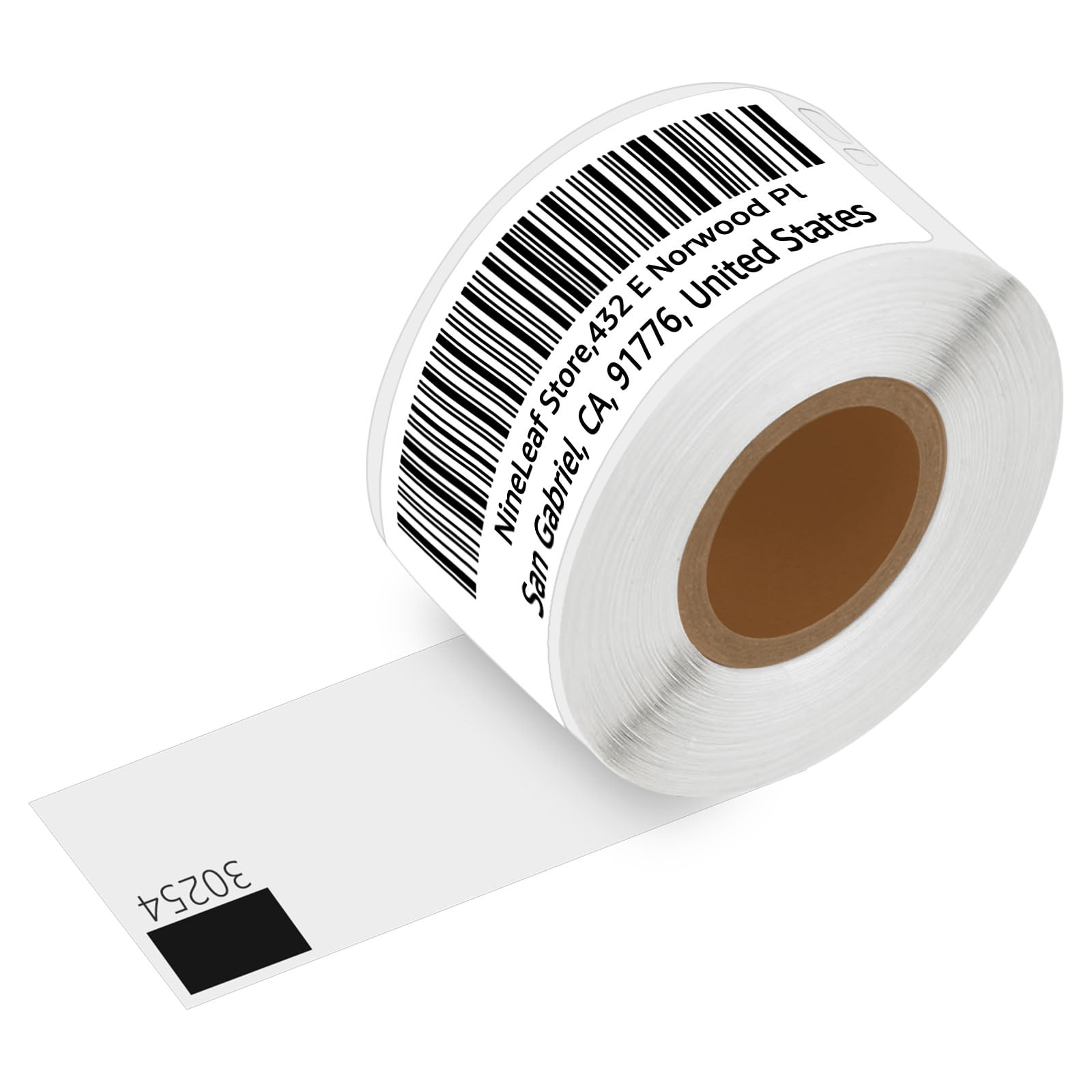 NineLeaf 1 Roll Compatible for DYMO 30254 1-1/8 in x 3-1/2 in Clear ...