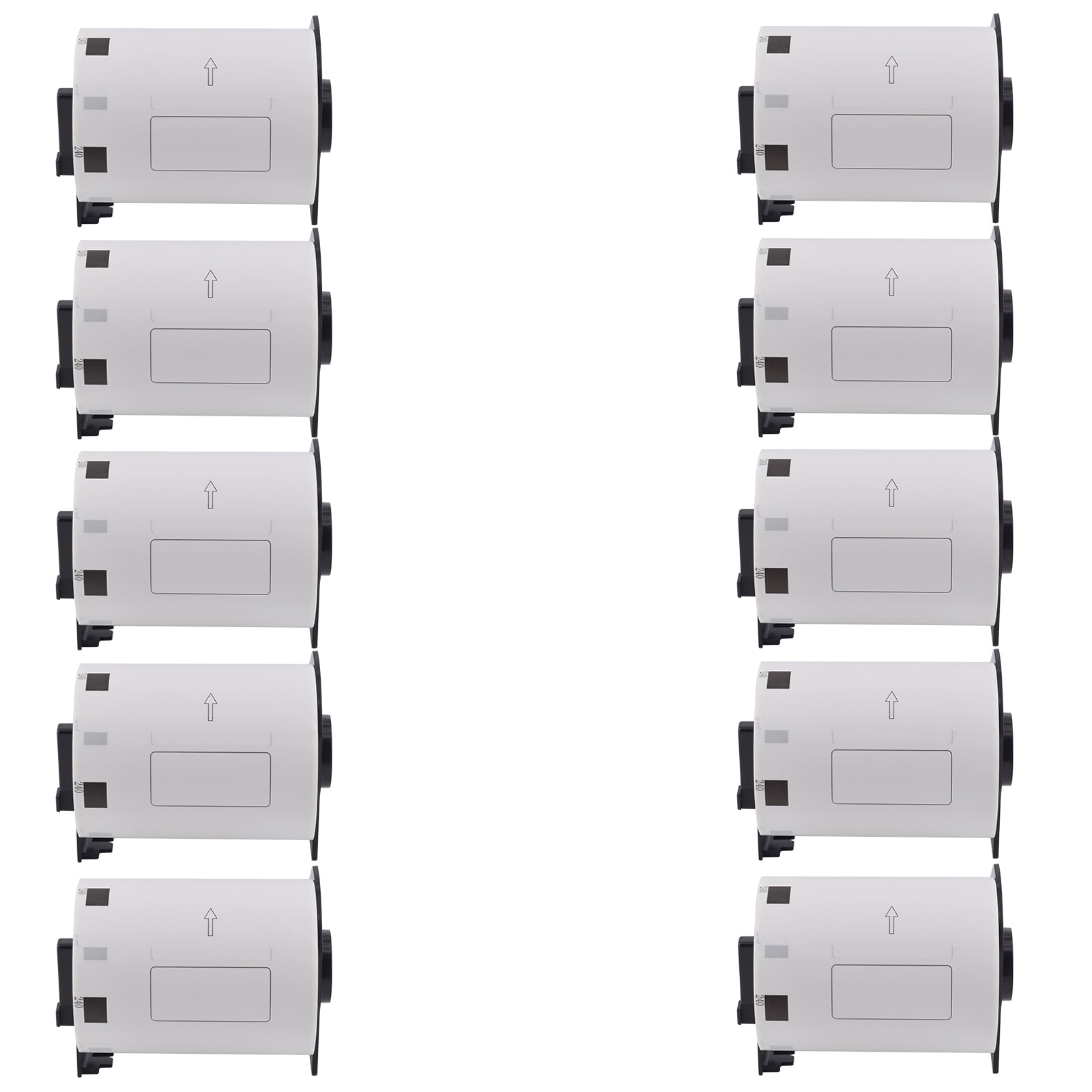 NineLeaf 10 Rolls Compatible for Brother DK-1240 4 in x 2 in Die-Cut ...