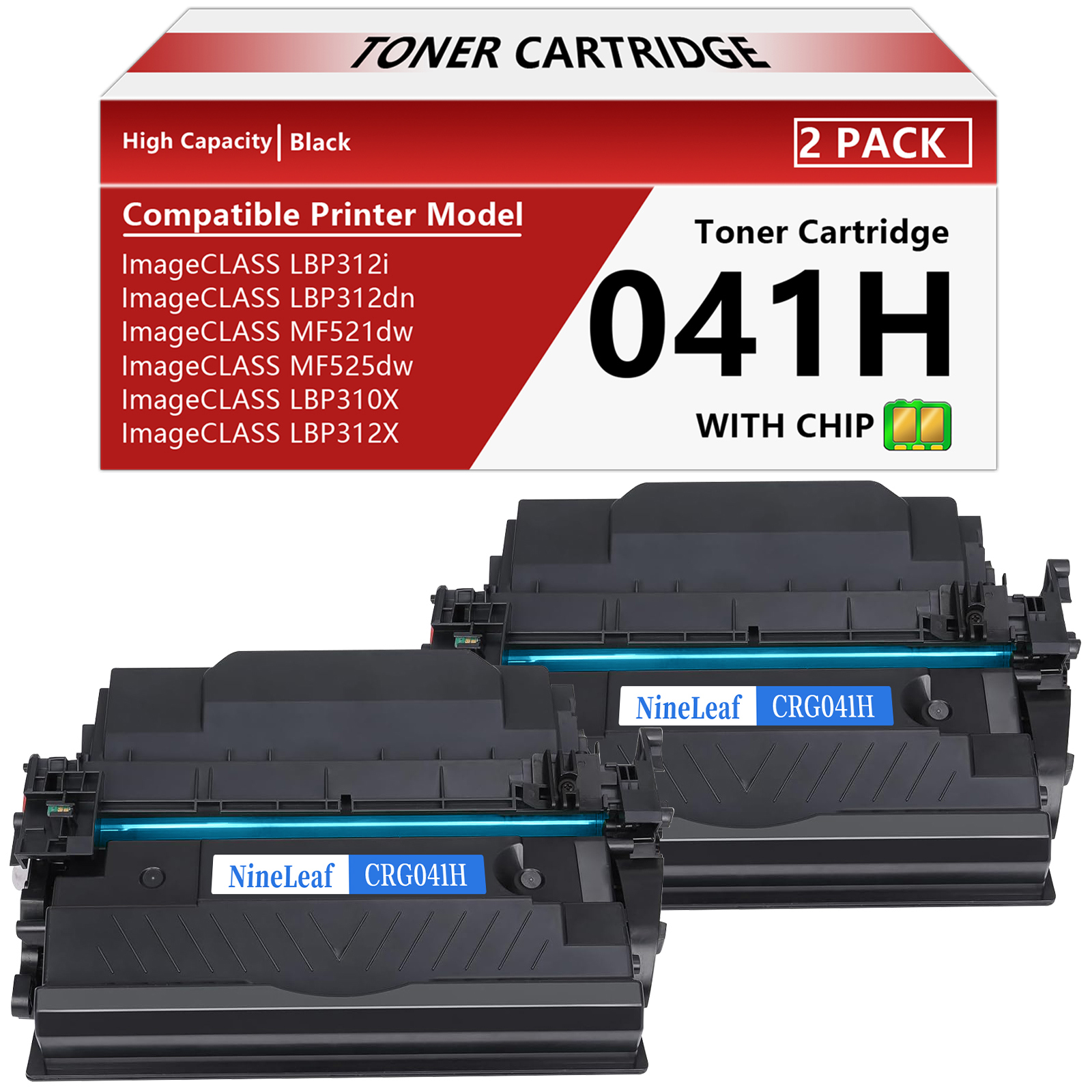NineLeaf 2-Pack 041H CRG041H CRG-041H Toner Cartridge Compatible ...