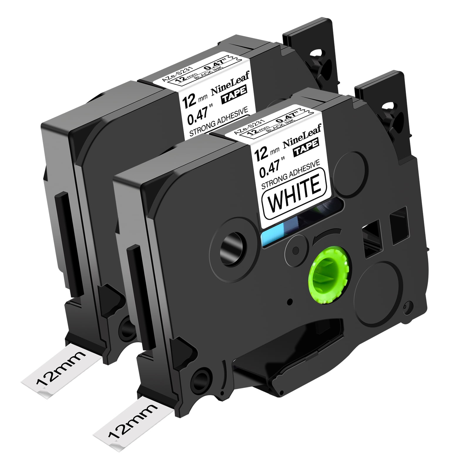 NineLeaf 2 Pack Compatible for Brother P-Touch TZe TZ Label Maker Tape ...