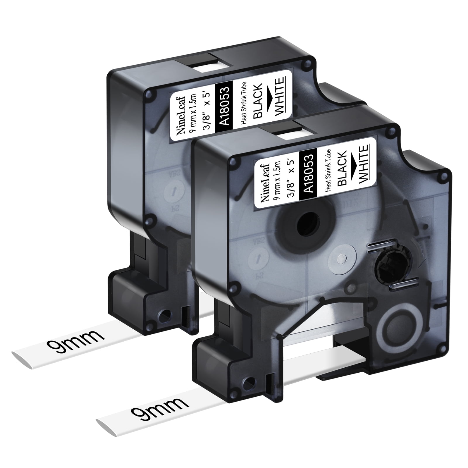 NineLeaf 2 Pack Compatible for DYMO 18053 Industrial Rhino Heat Shrink ...
