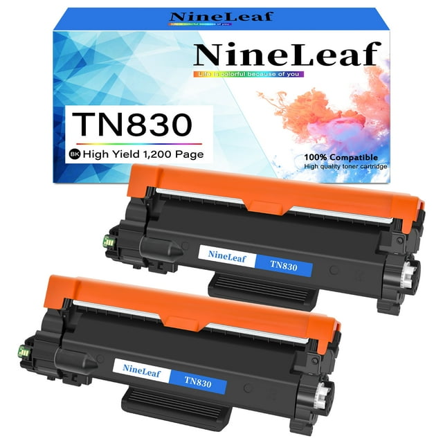 NineLeaf 2-Pack TN830 Compatible Toner Cartridge Replacement for ...