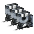 NineLeaf 3PK Compatible for DYMO D1 40913 3/8" x 23' (9mm x 7m) Black ...