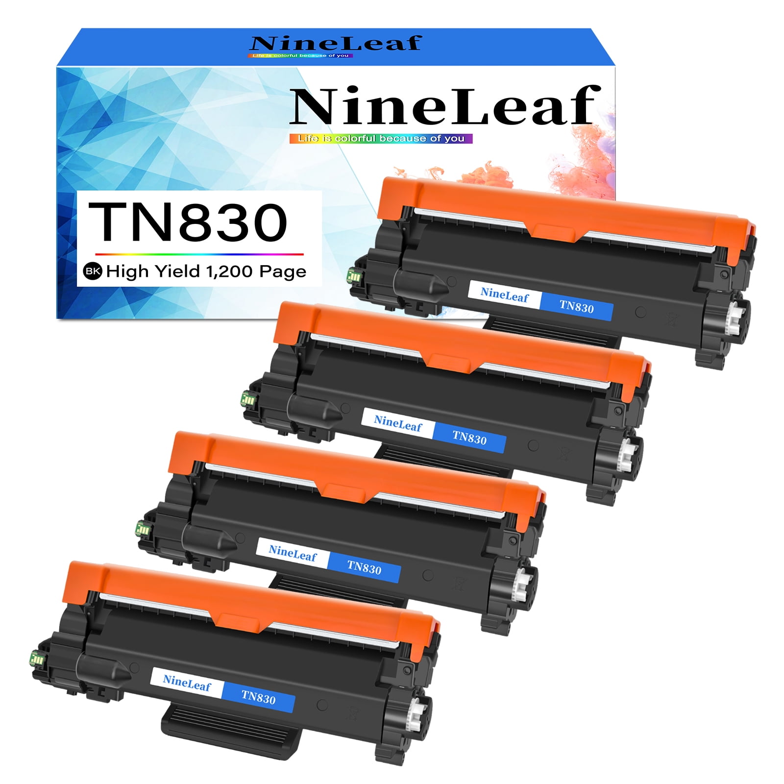 NineLeaf 4-Pack TN830 Compatible Toner Cartridge Replacement for ...