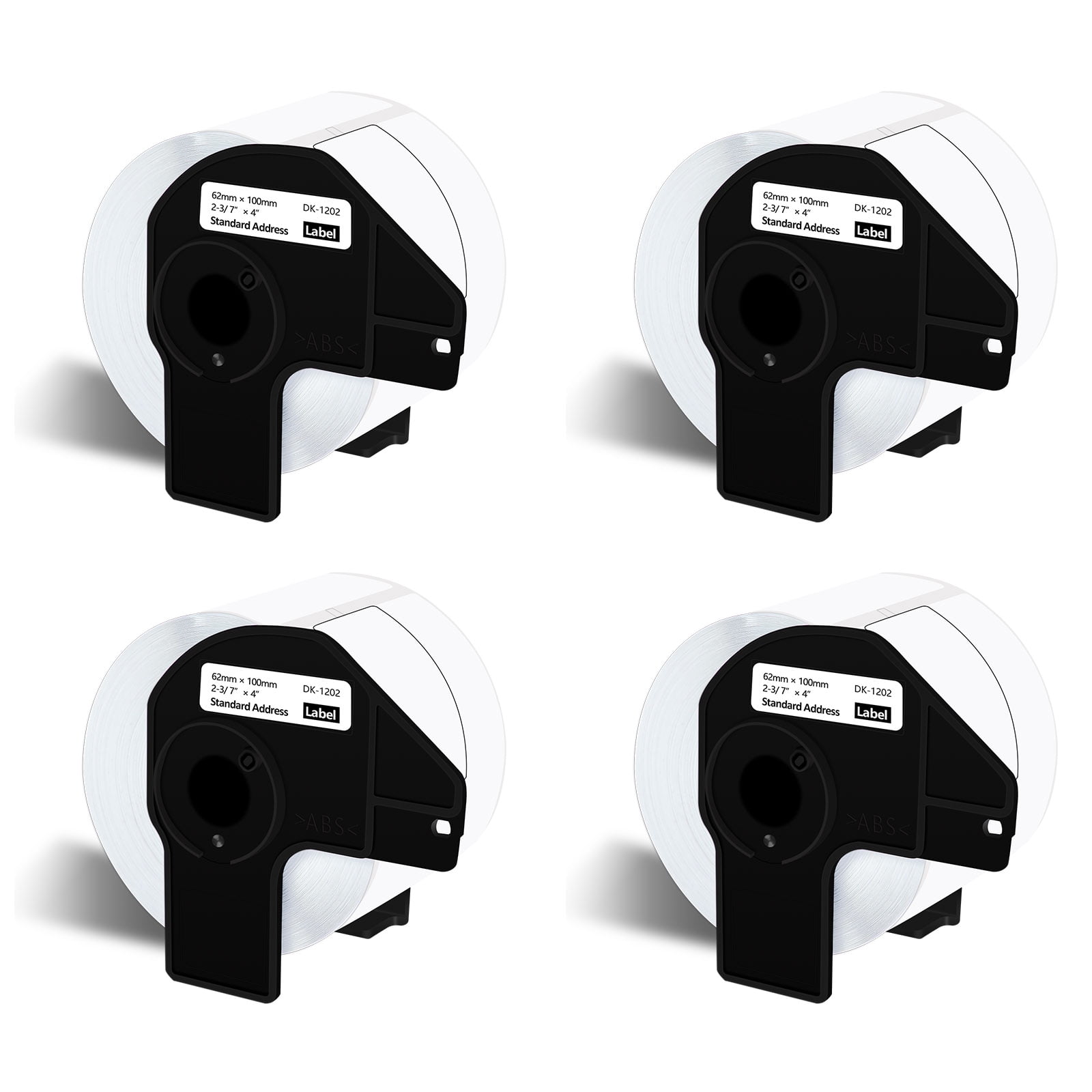 NineLeaf 4 Rolls Compatible for Brother DK-1202 2.4 in x 3.9 in Die-Cut ...