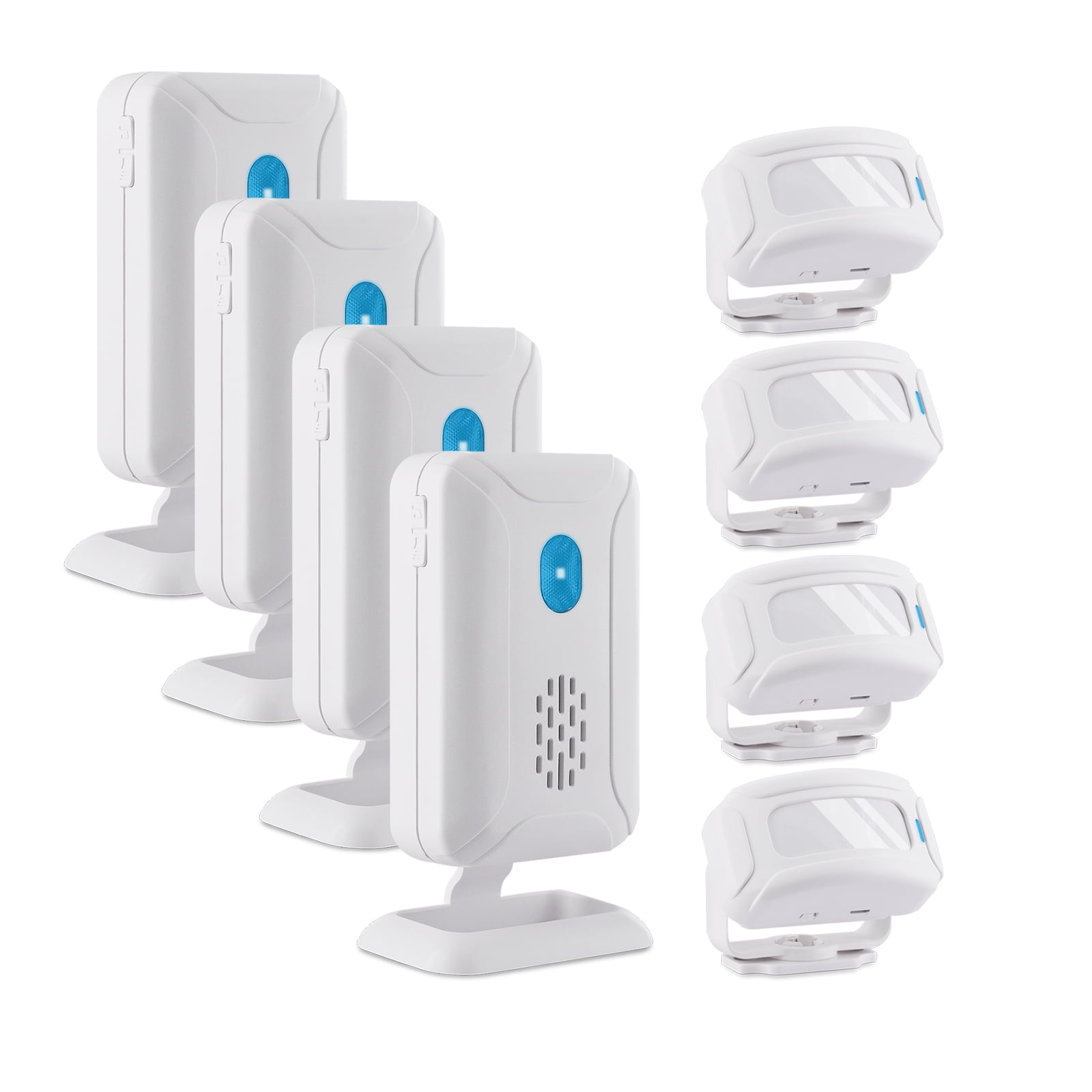 NineLeaf 4PK Motion Sensor Doorbell, Wireless Infrared Security with ...