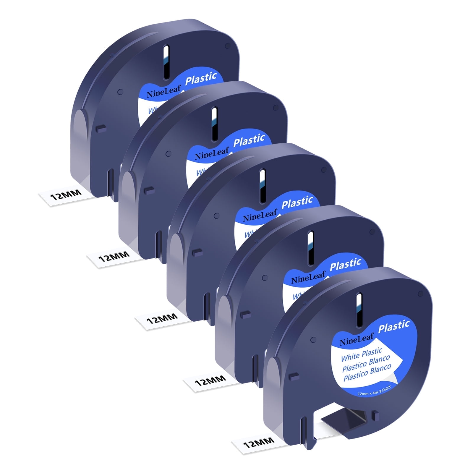 NineLeaf 5PK Compatible for DYMO LetraTag Refills 91331 12mm 1/2 ...