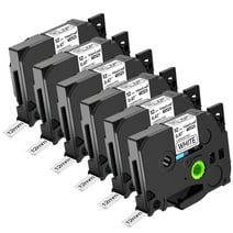 Brother Genuine TZe-231 1/2" Black on White Standard Laminated Tape for ...