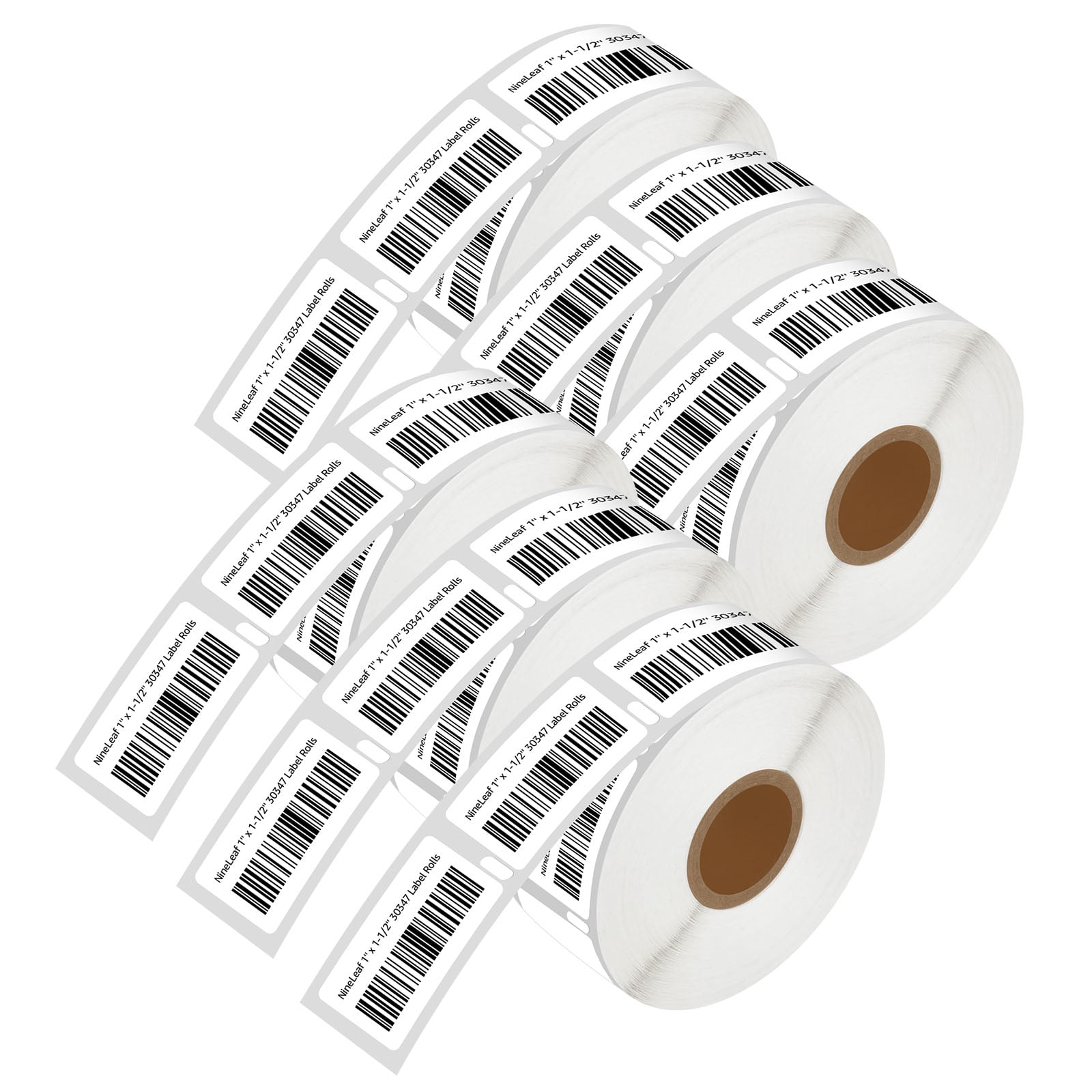 NineLeaf 6 Rolls Compatible for DYMO 30347 1 in x 1-1/2 in Book Spine ...