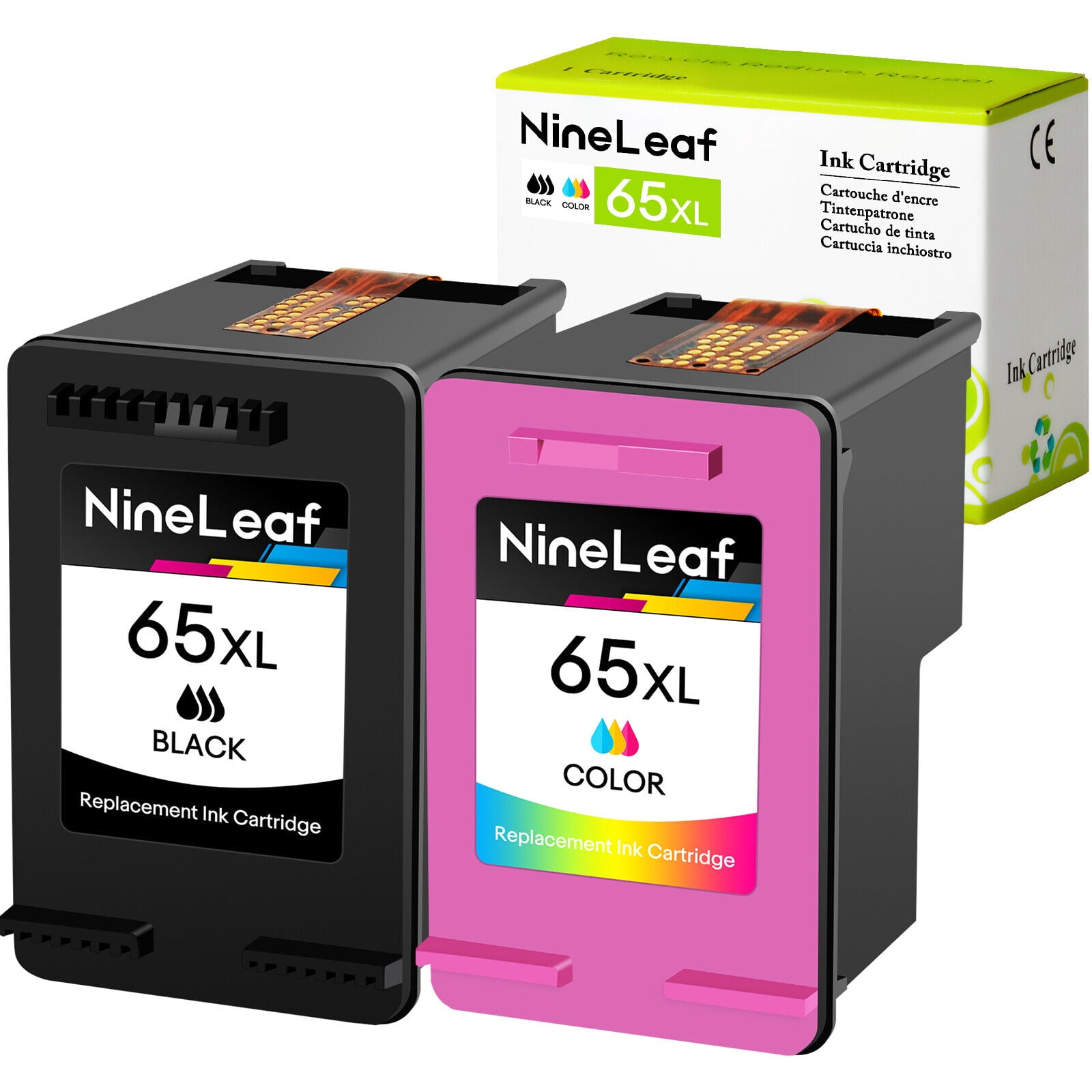 NineLeaf 65XL 2 Pack High Yield Ink Cartridges Combo Pack Replacement ...