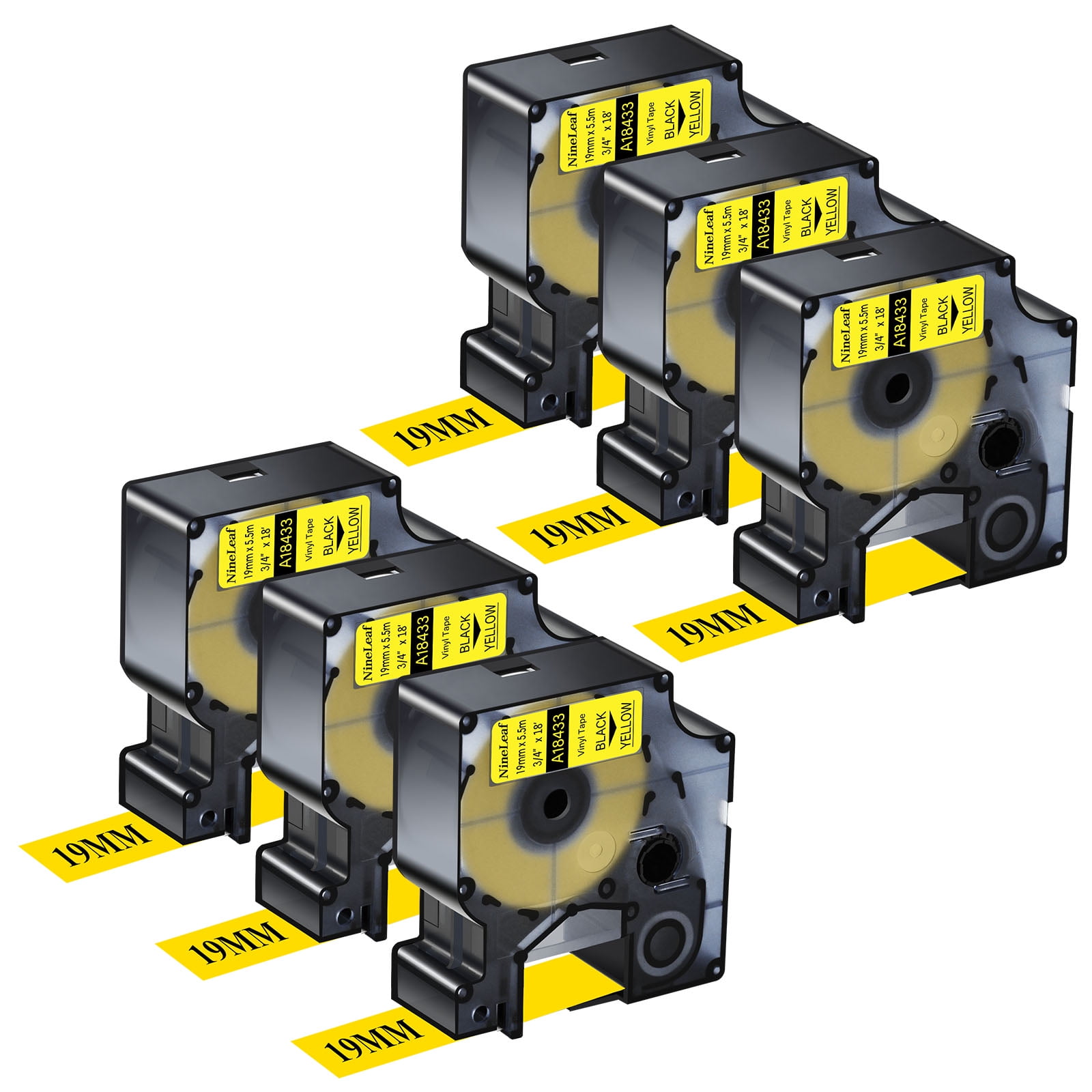 NineLeaf Industrial Vinyl Label Maker Tape for Professionals - Walmart ...