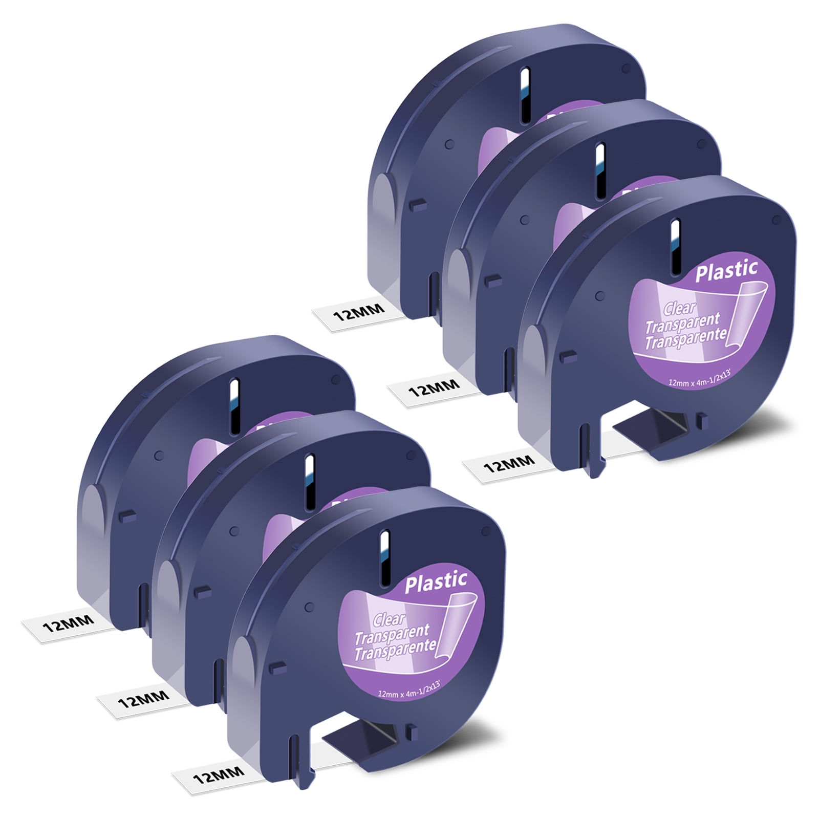 NineLeaf 6PK Compatible for DYMO LetraTag Refills 16952 12mm 1/2 ...