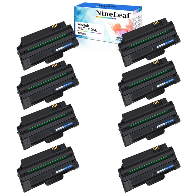 NineLeaf 8 Pack Black High Yield Compatible Toner Cartridge Replacement for Samsung D105L MLT ...