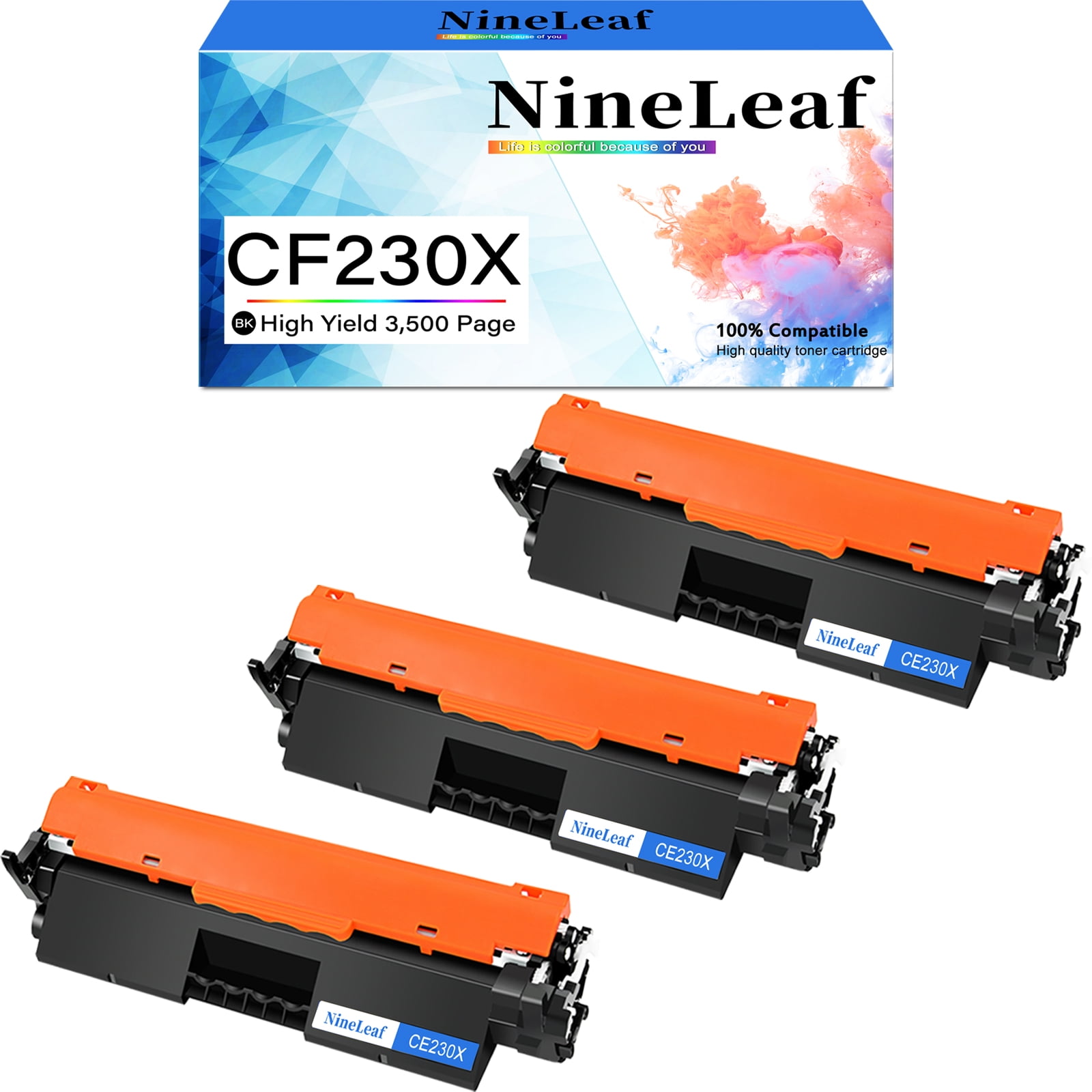 NineLeaf CF230X Compatible Toner Cartridge Replacement for HP 30X Black ...
