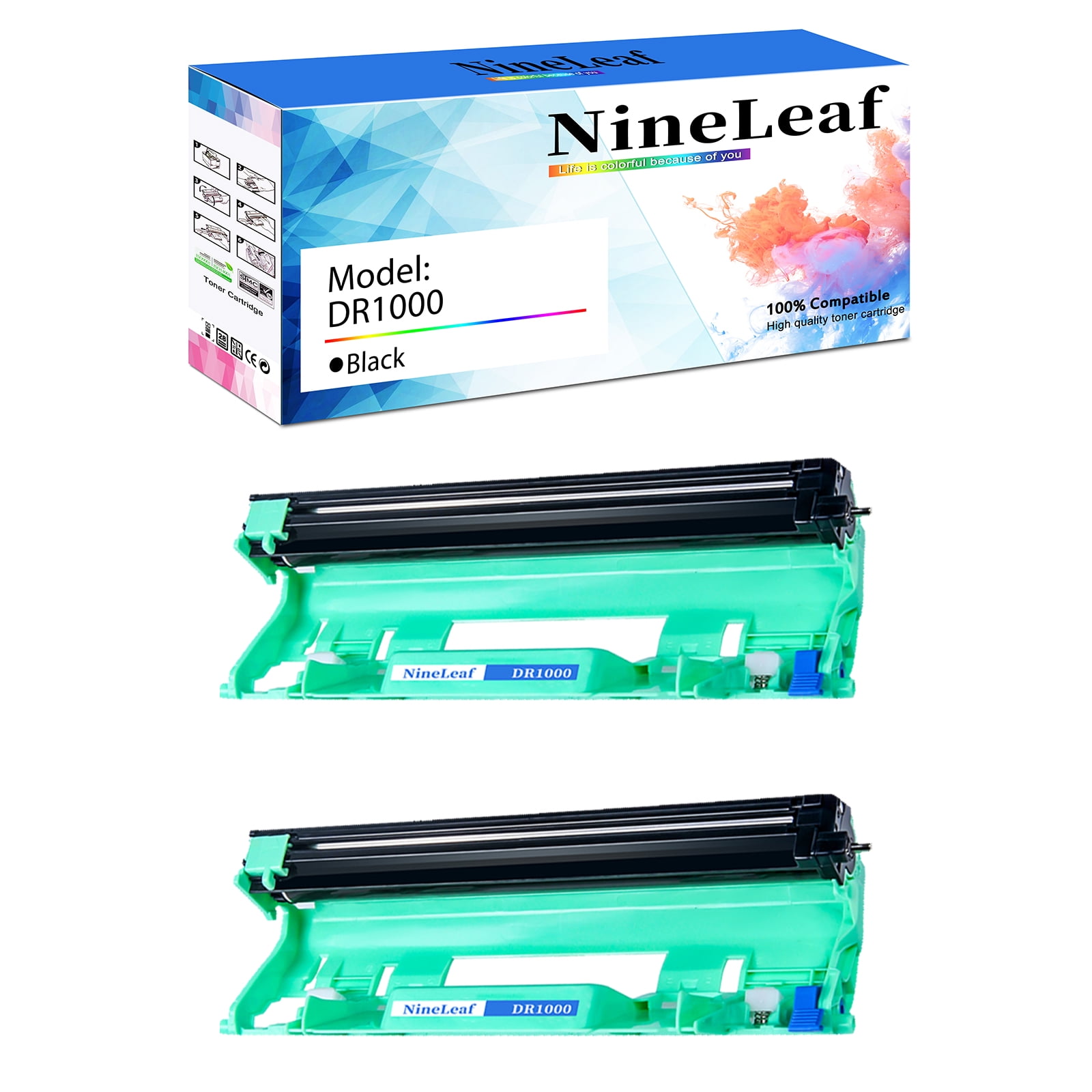 NineLeaf Compatible Drum Unit Replacement Compatible for Brother DR1000 ...