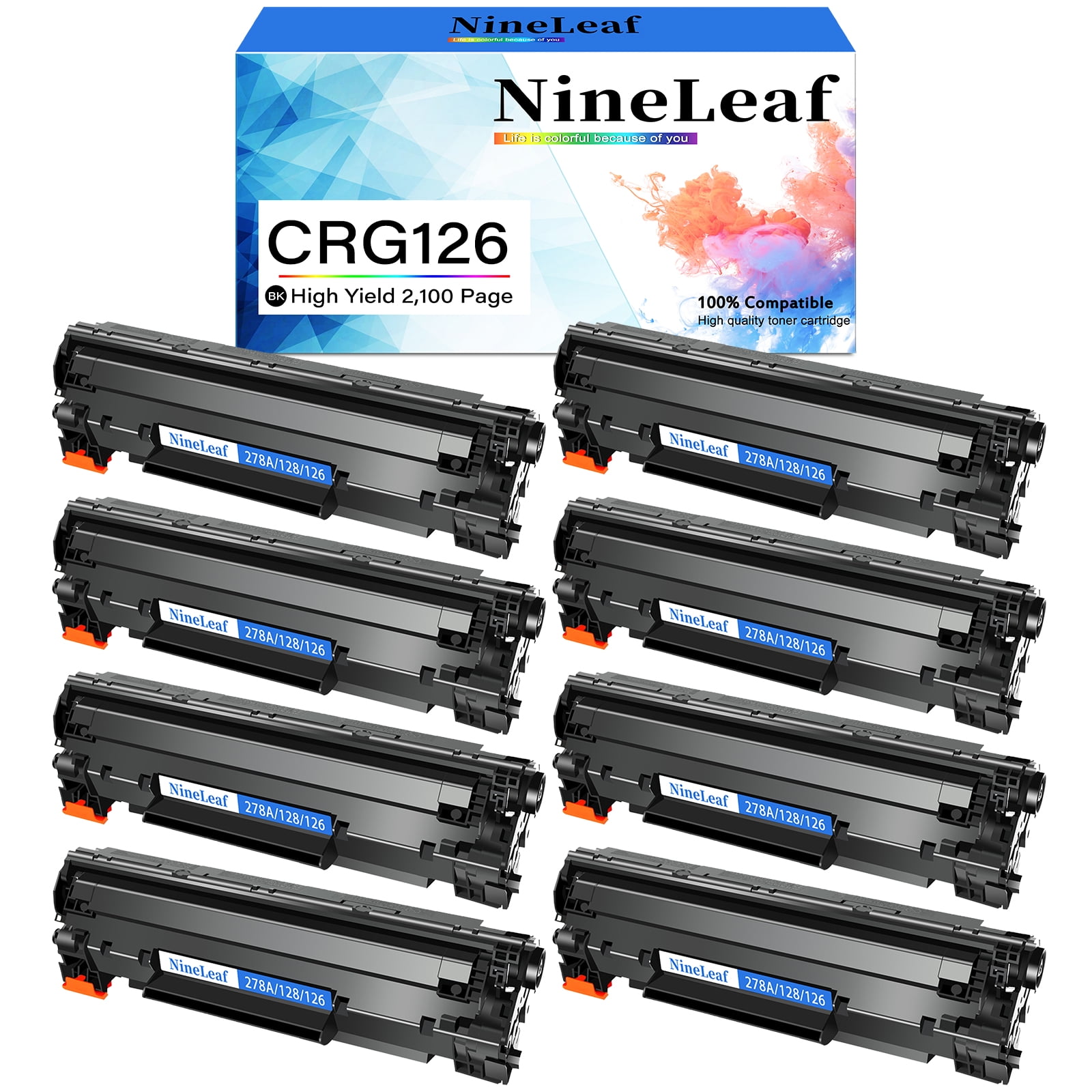 NineLeaf Compatible Toner Cartridge Replacement for Canon 126 CRG126 ...