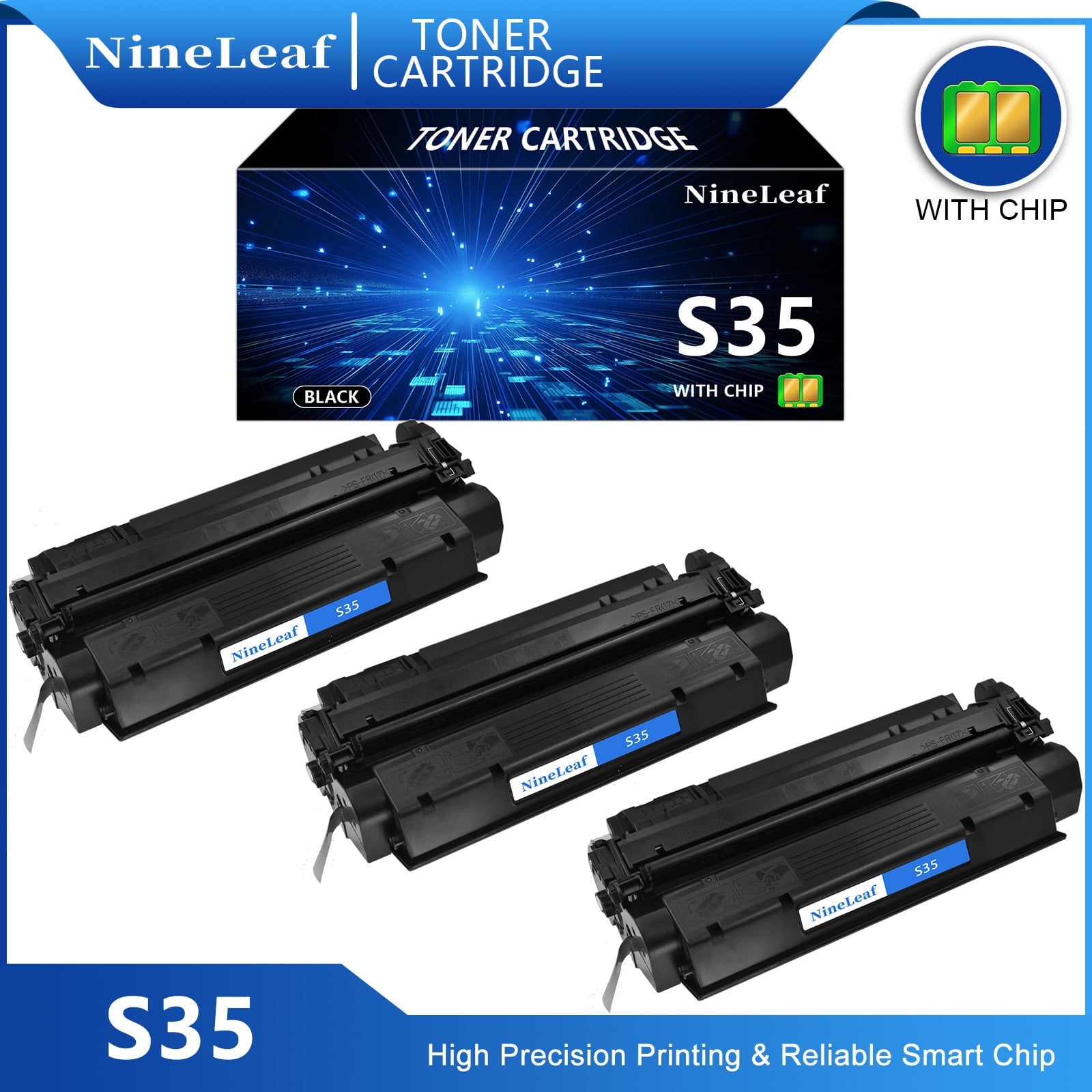 NineLeaf Compatible Toner Cartridge Replacement for Canon S-35 S35 S 35 ...