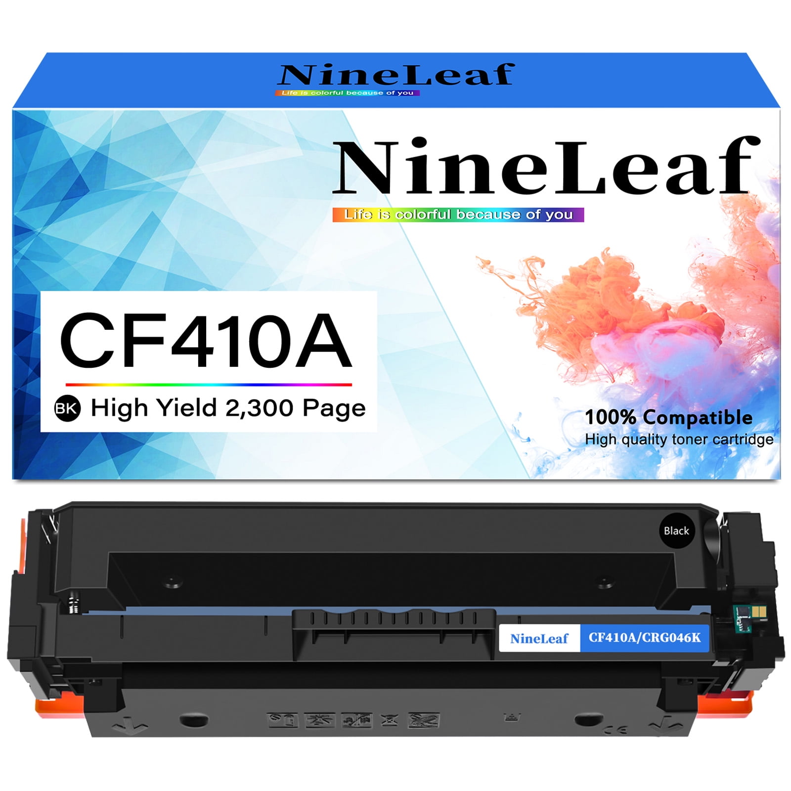 NineLeaf Compatible Toner Cartridge Replacement for HP 410A CF410A ...