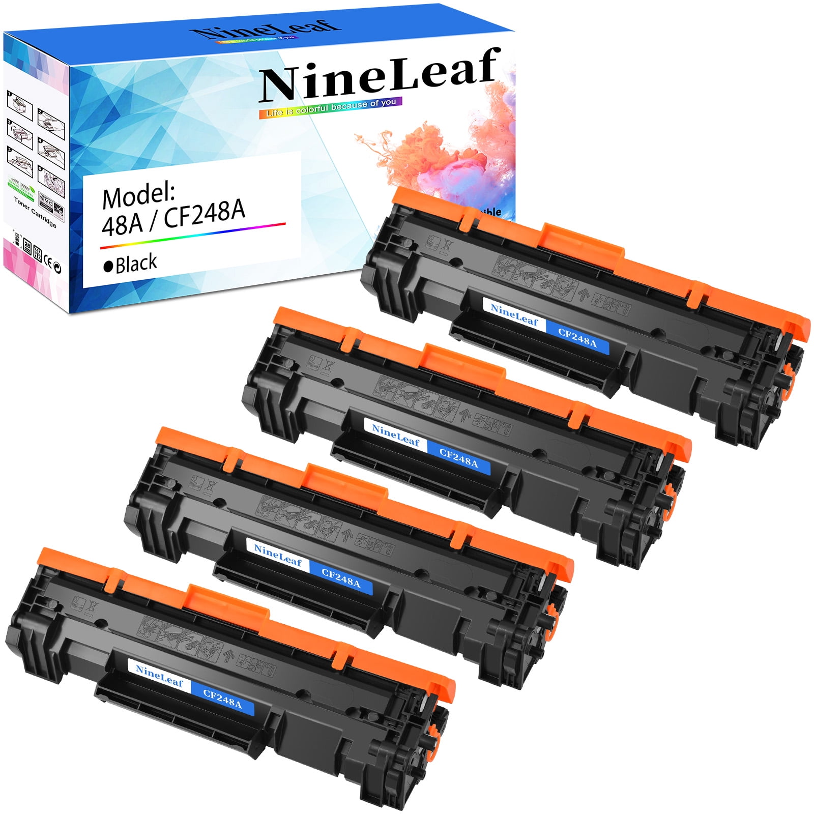 NineLeaf Compatible Toner Cartridge Replacement for HP 48A CF248A use for HP Laserjet Pro M15a ...