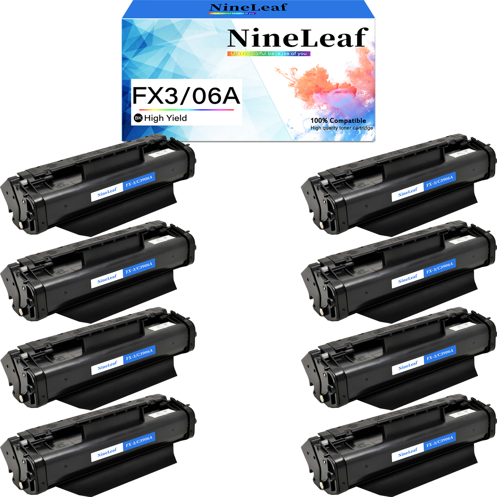 NineLeaf Compatible Toner Cartridge Replacement for HP C3906A 06A work ...