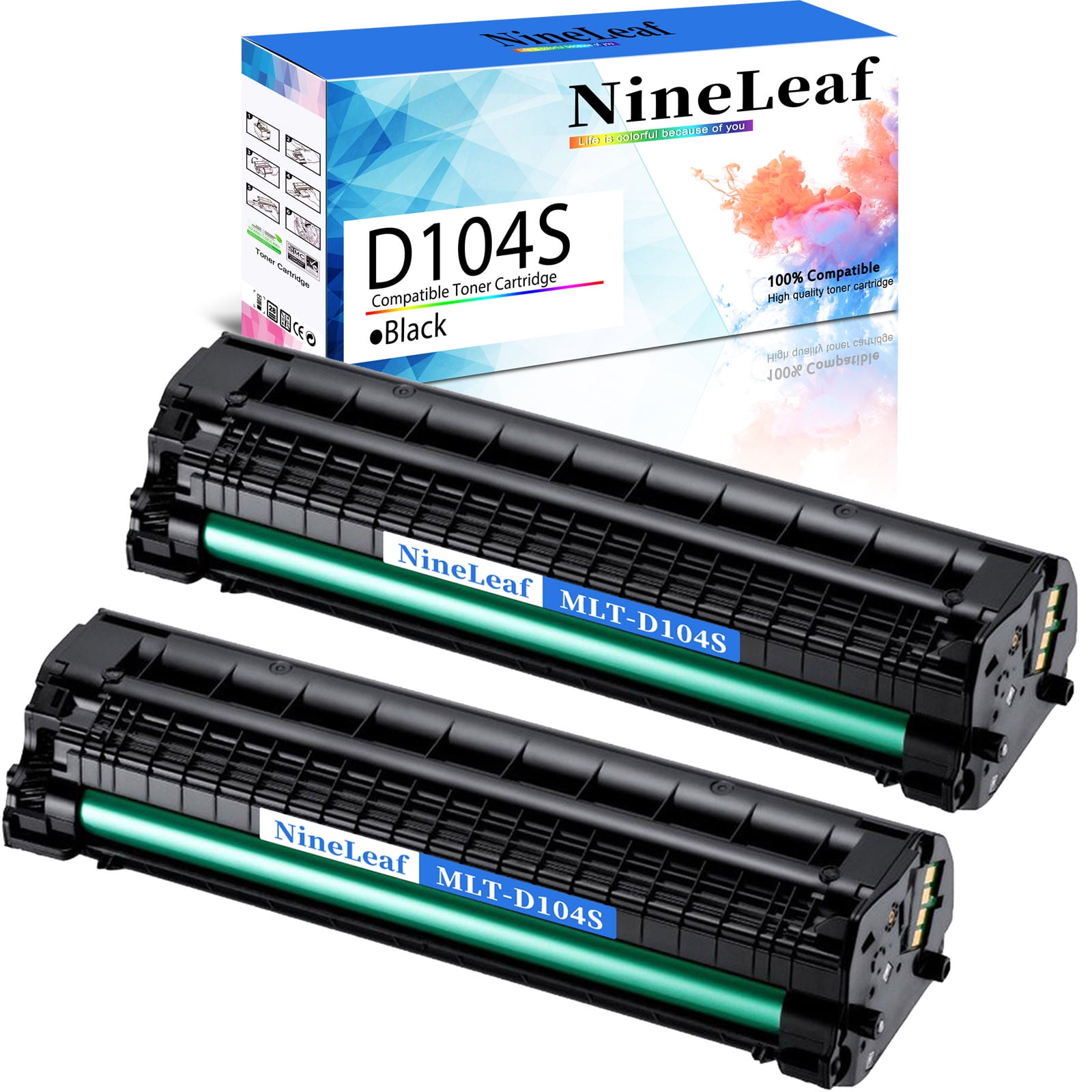 NineLeaf Compatible Toner Cartridge Replacement for Samsung 104S D104S ...