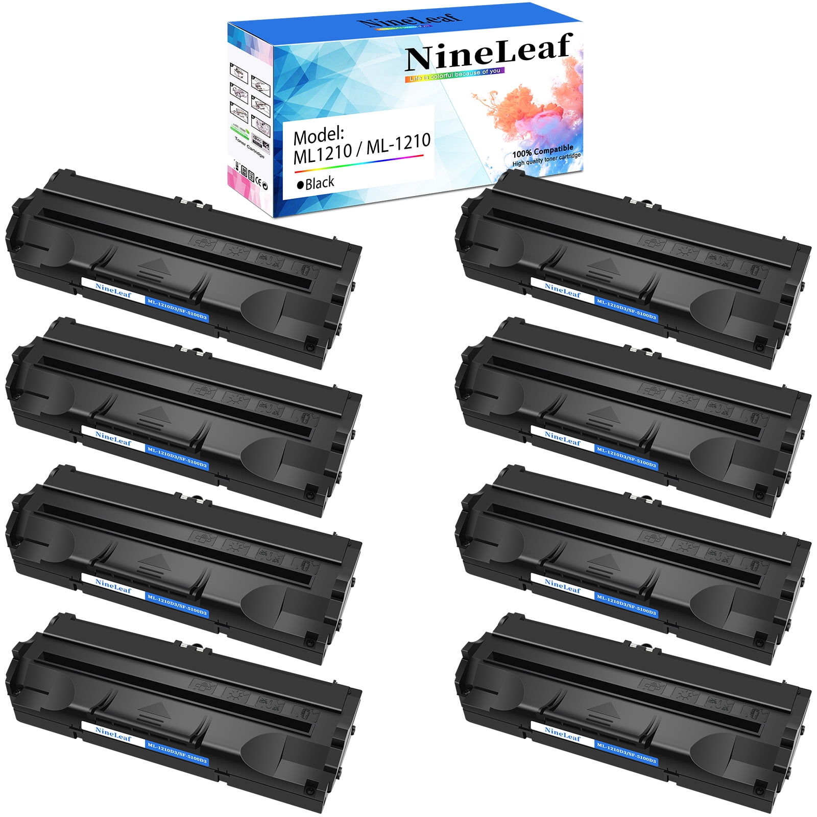 NineLeaf Compatible Toner Cartridge Replacement for Samsung 1210 ML1210 ML-1210D3 to use in ML ...
