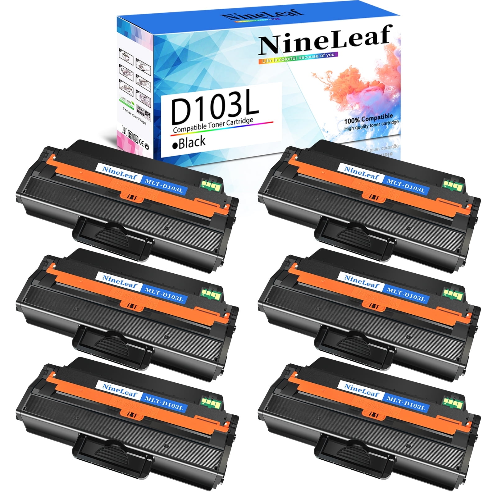 NineLeaf Compatible Toner Cartridge Replacement for Samsung D103L MLT-D103L Work on ML-2950ND ML ...